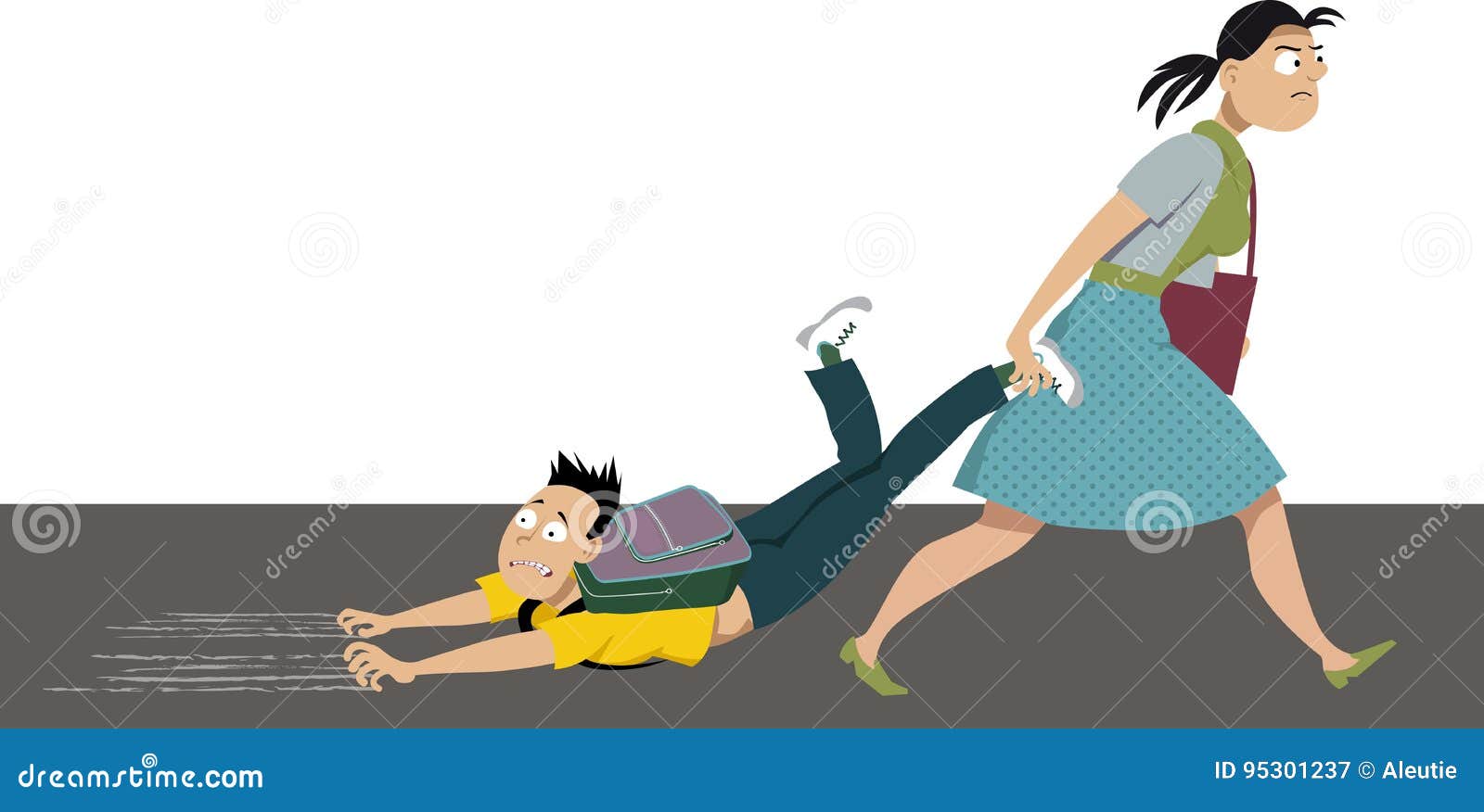 Back to school struggle stock vector. Illustration of problem - 95301237