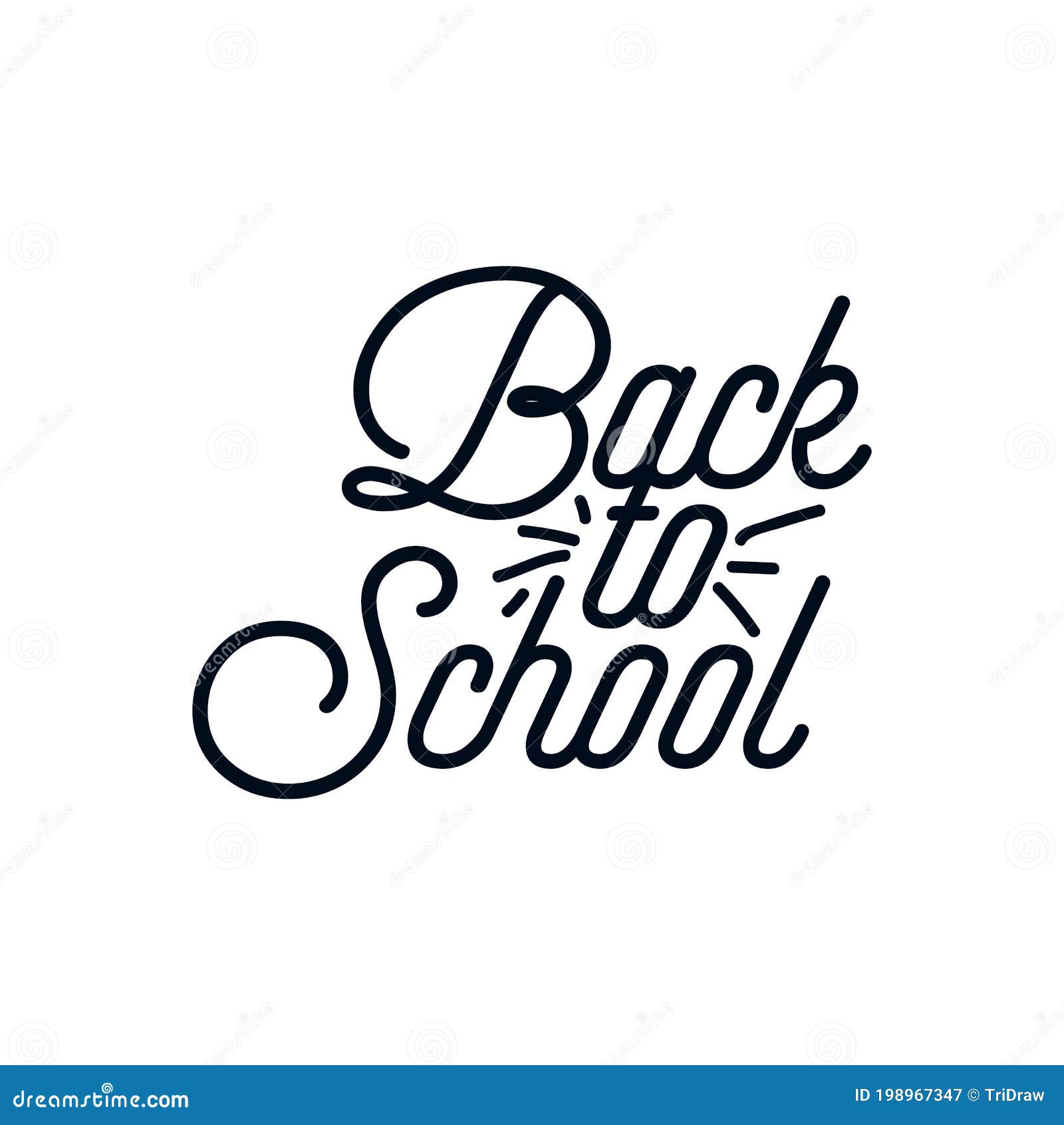 Back To School. Stylish Typography Design Stock Vector - Illustration ...