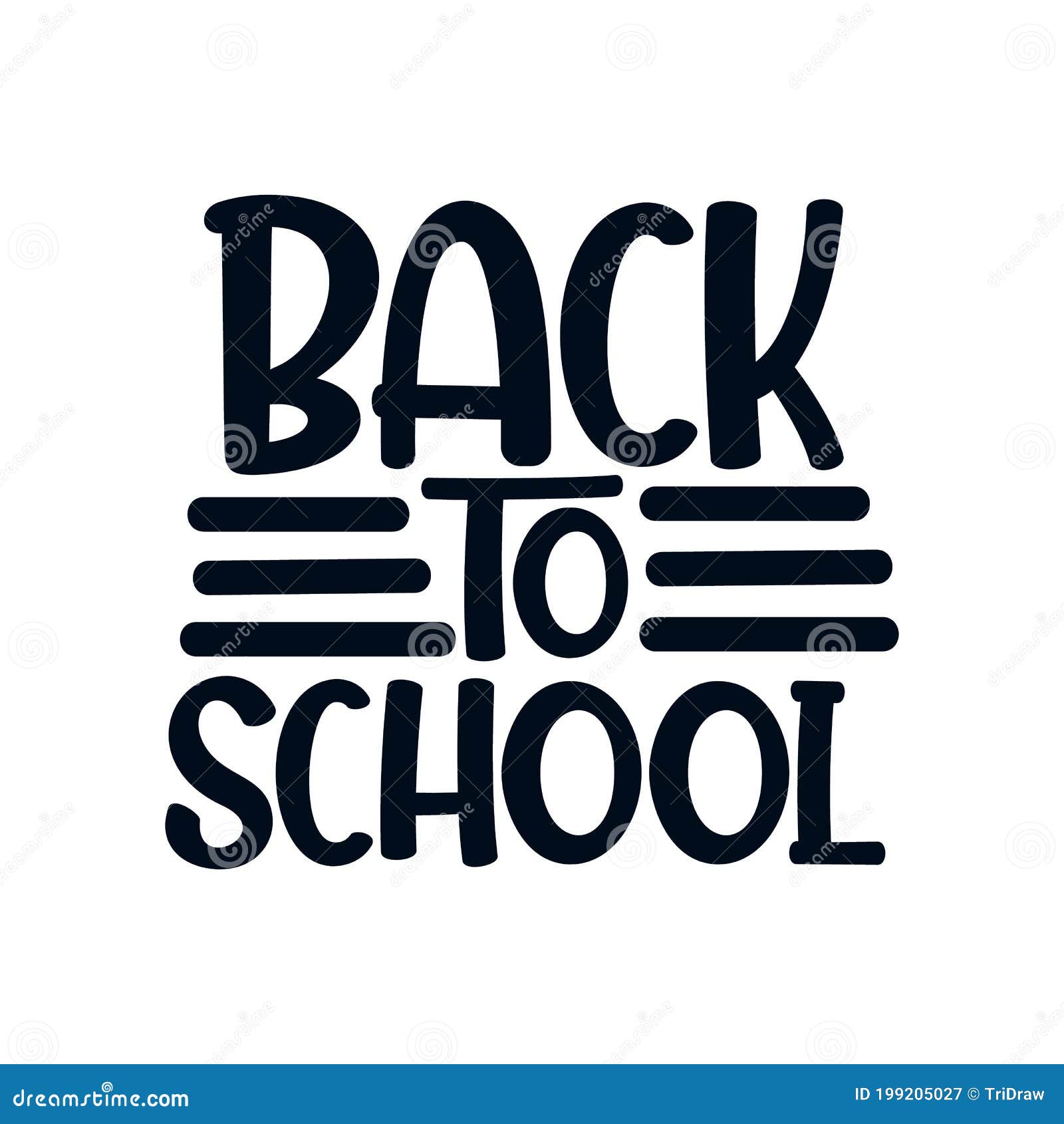 Back To School. Stylish Typography Design Stock Illustration ...