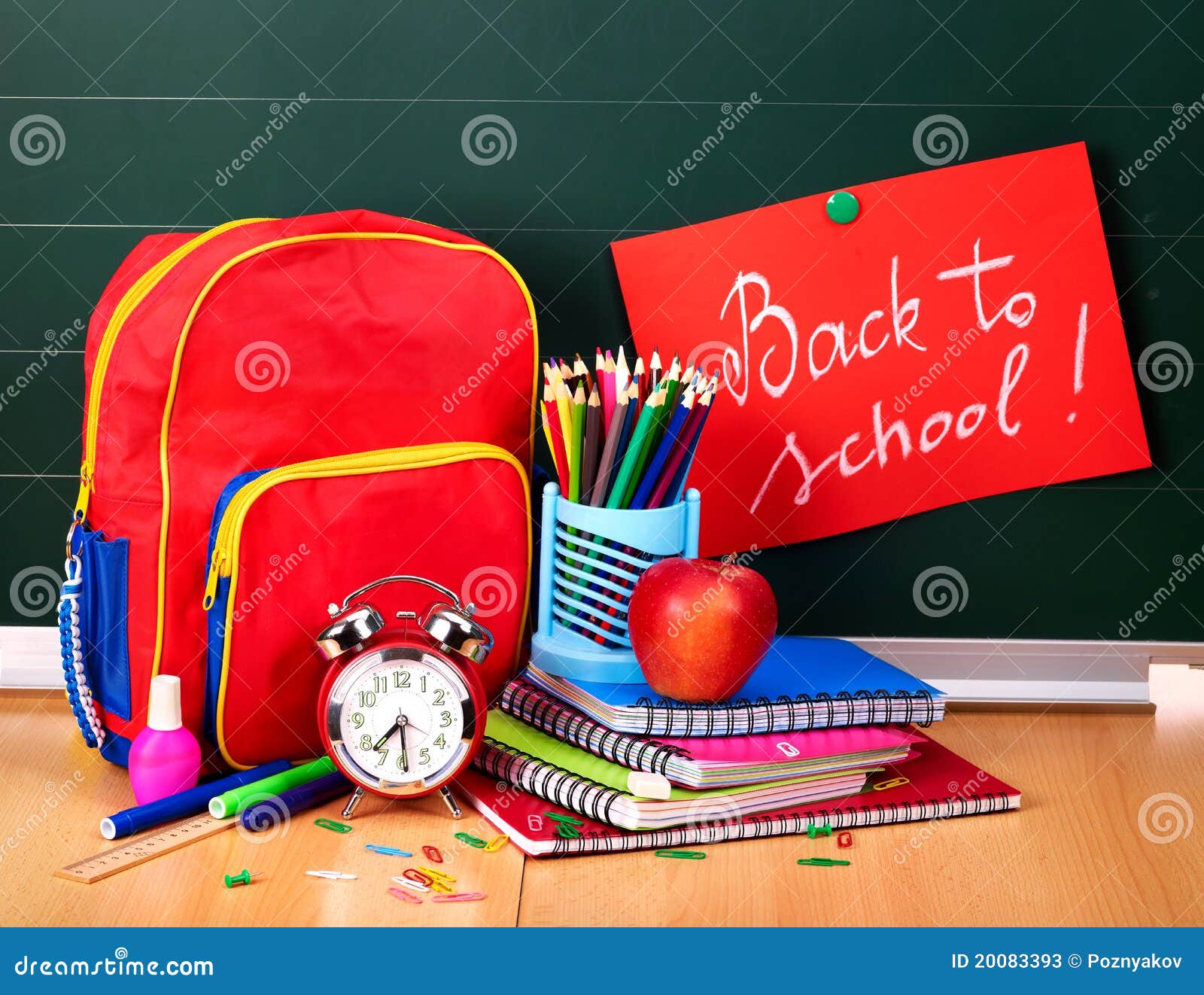 Back to school supplies. stock image. Image of craft - 20083393
