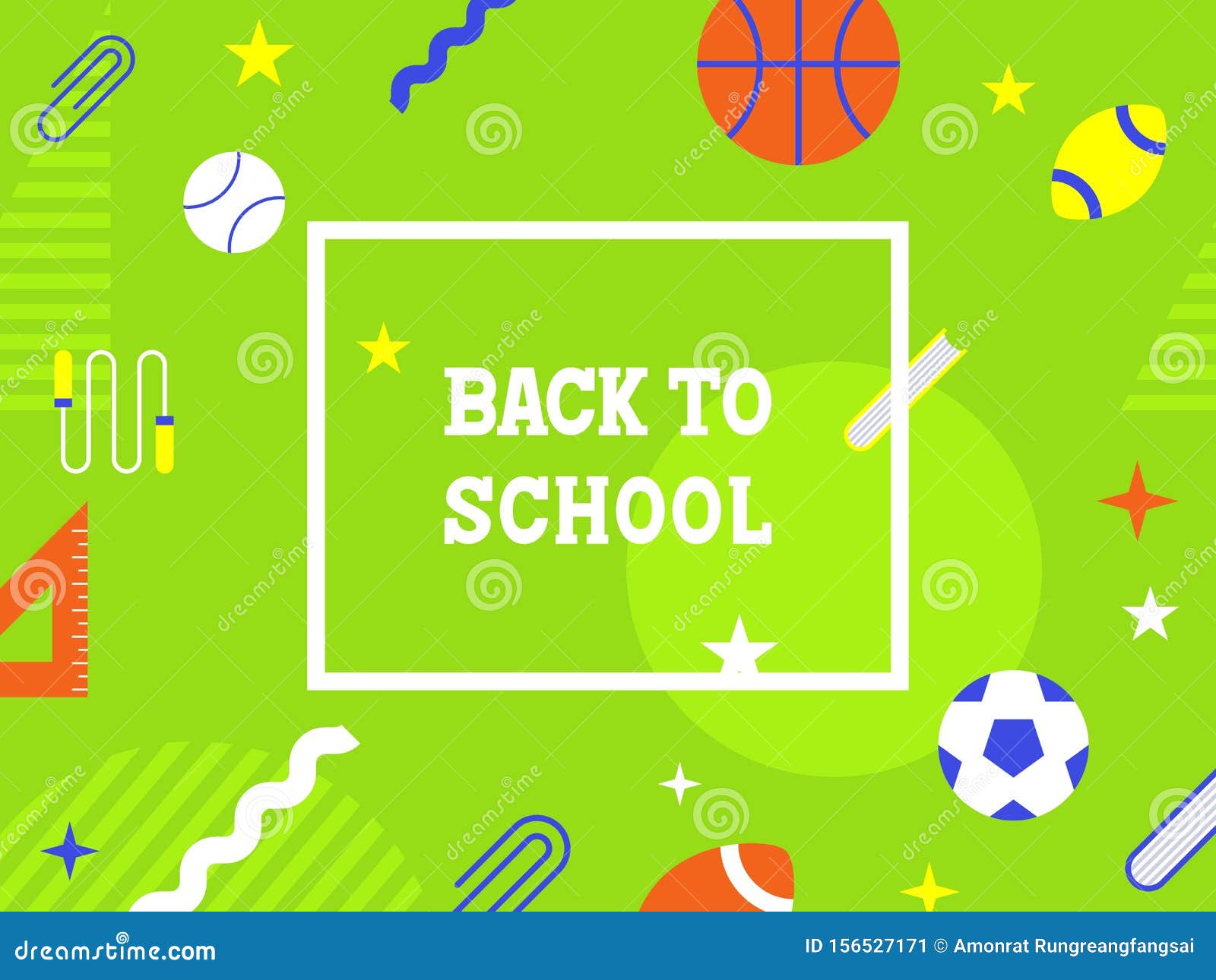 Back To School, School Supplies Poster Template Stock Vector ...