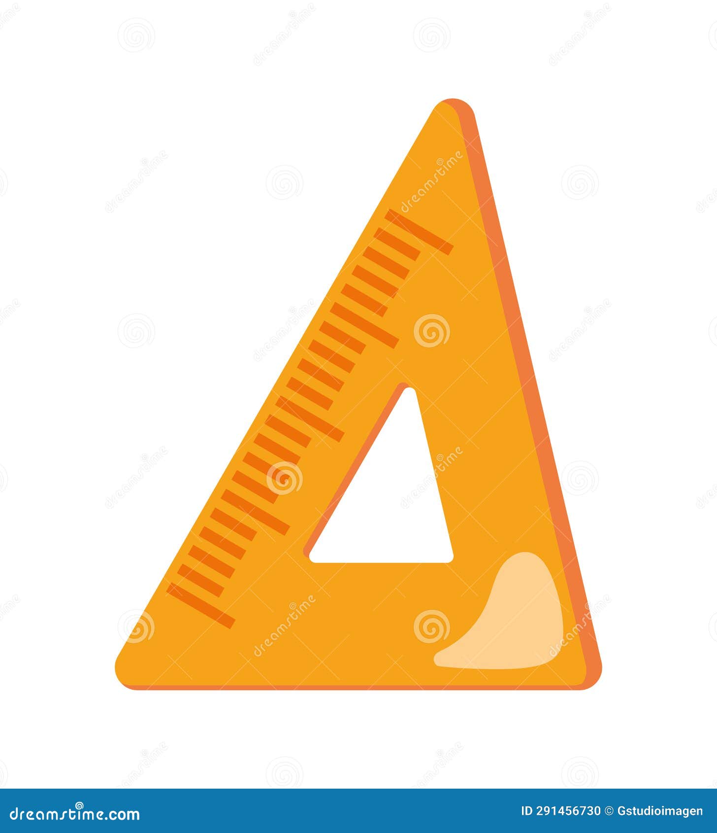 Back To School Supply Triangle Ruler Stock Illustration - Illustration ...