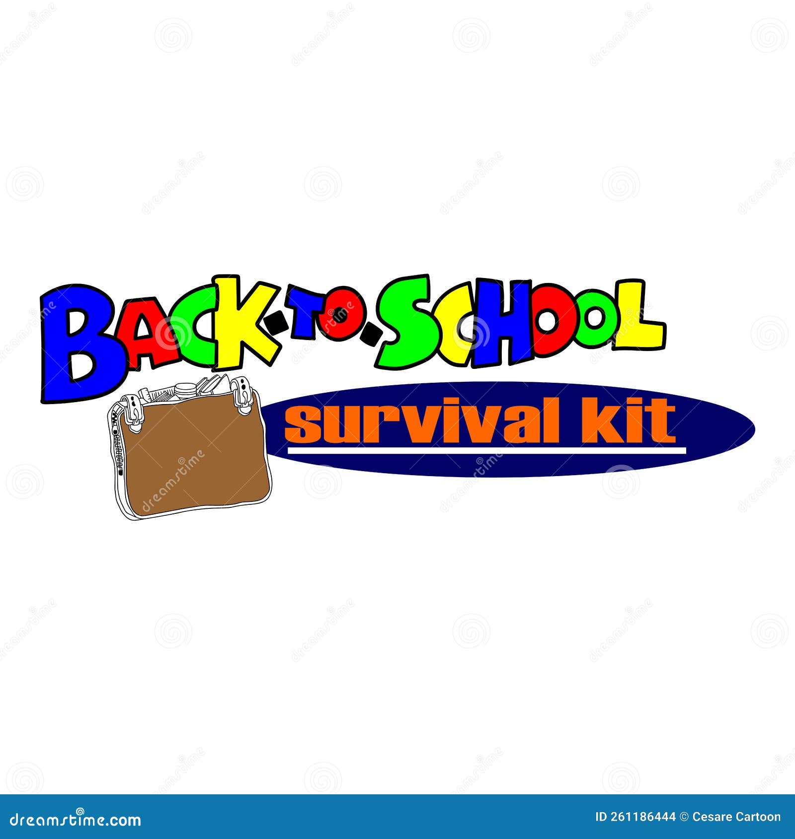 Back To School Survival Kit Banner Stock Vector - Illustration of ...