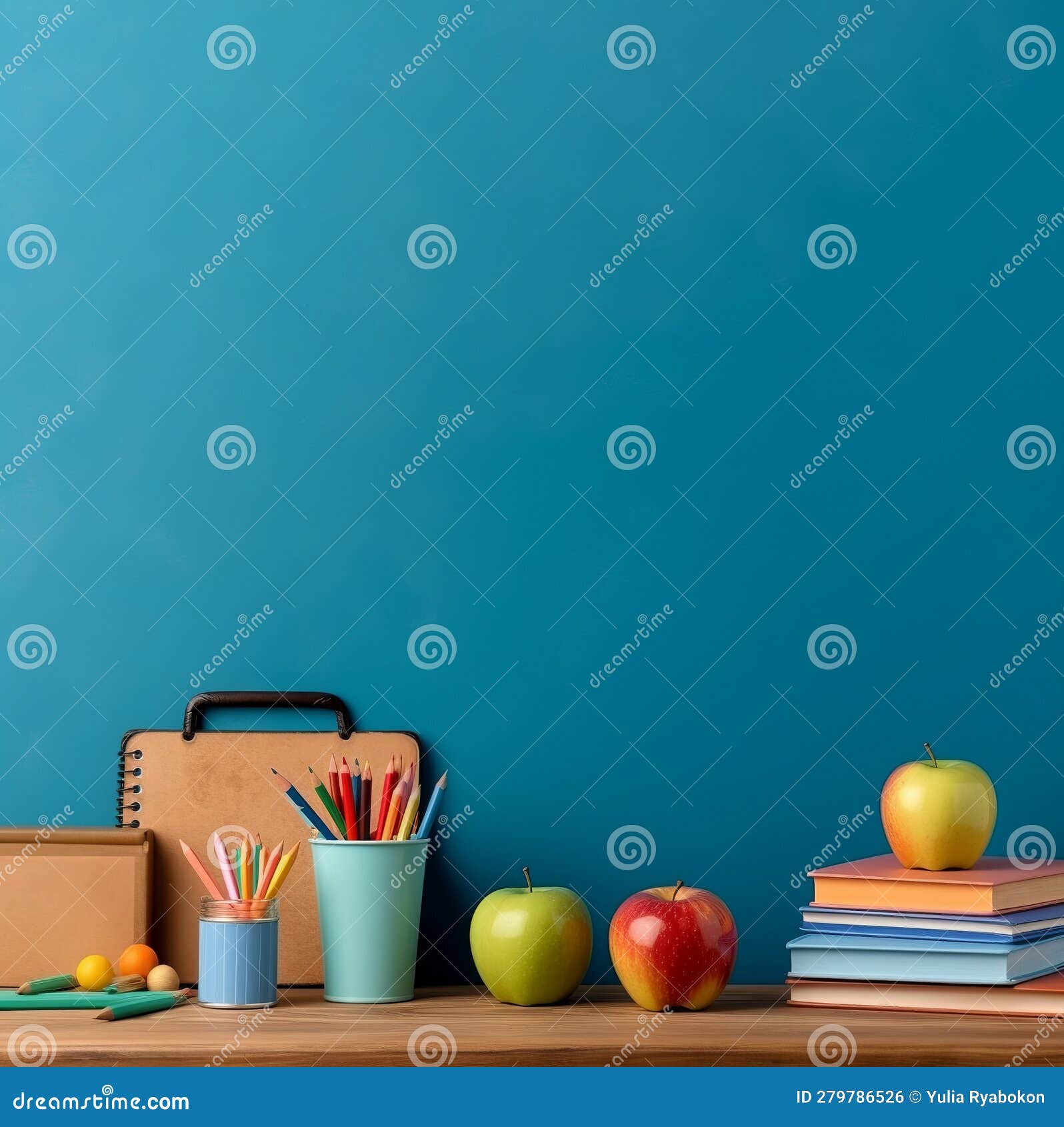 Back To School Table Banner. Generate Ai Stock Illustration ...