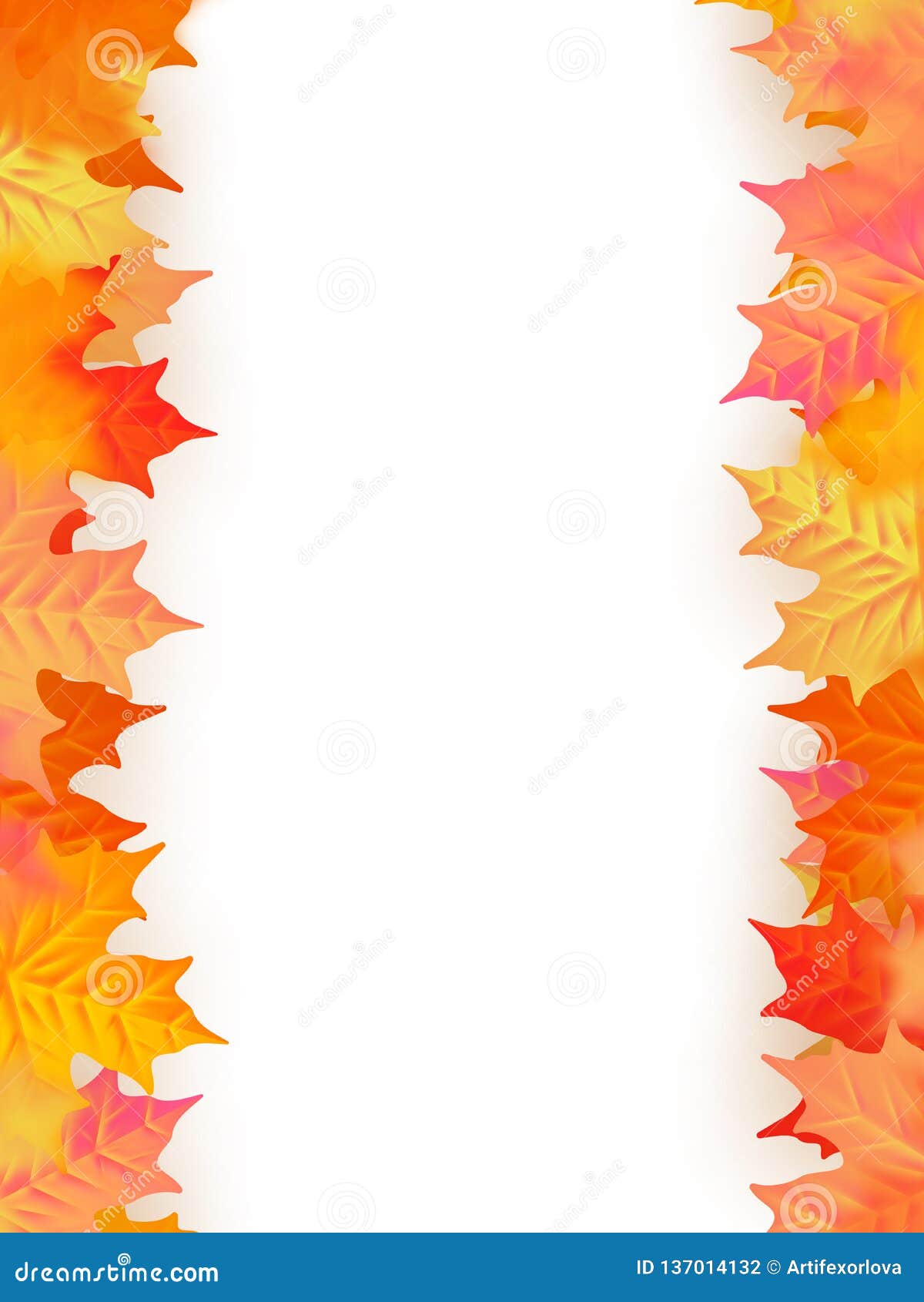Back To School Template. Autumn Background with Leaves Stock Vector ...