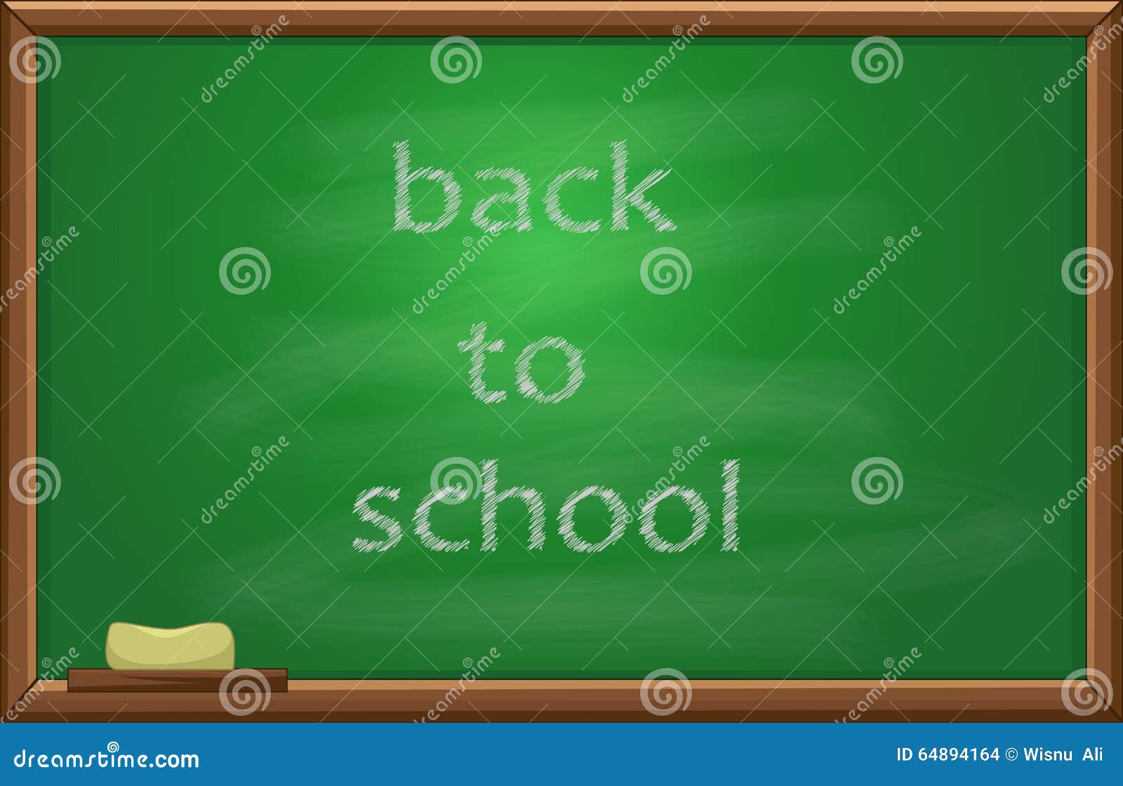 Back To School Text on the Blackboard Stock Vector - Illustration of ...