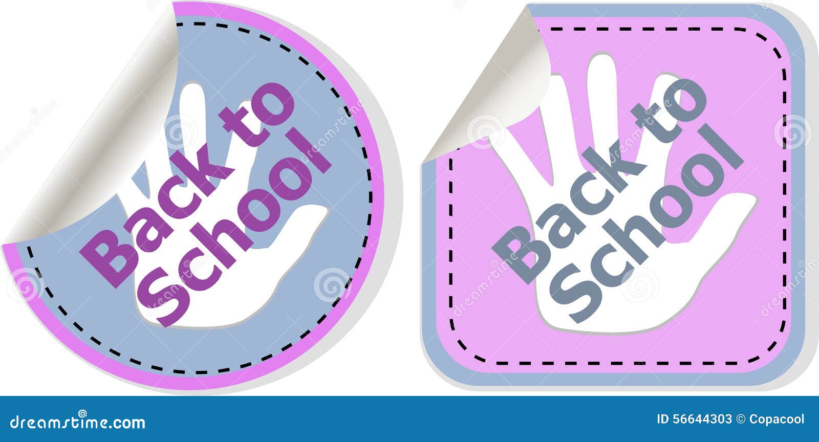 Back To School Text on Label Tag Stickers Set Isolated on White Stock ...
