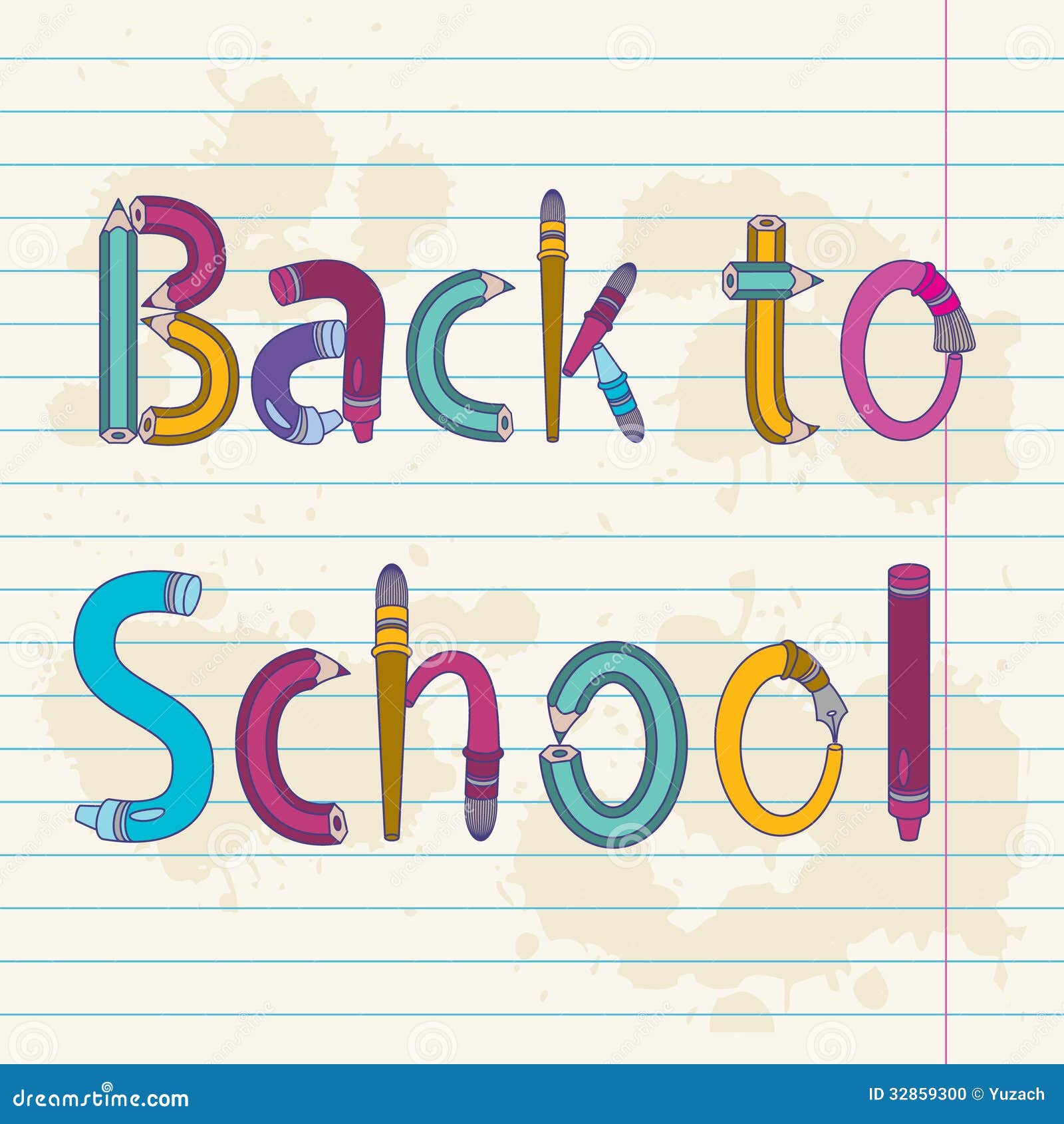 Back To School Text with Letters Stock Vector - Illustration of ...