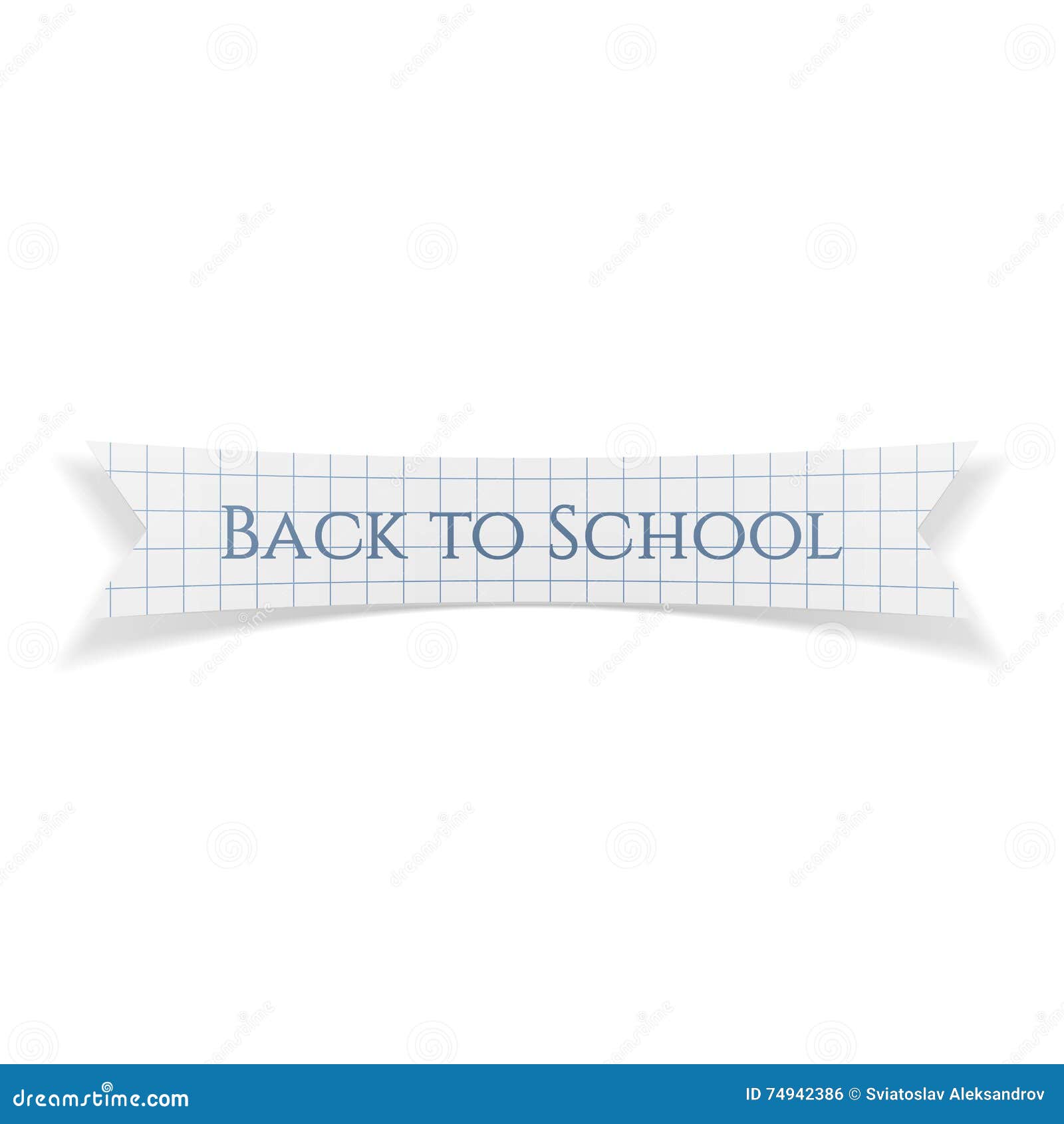 Back To School Text on Realistic Ribbon Stock Vector - Illustration of ...