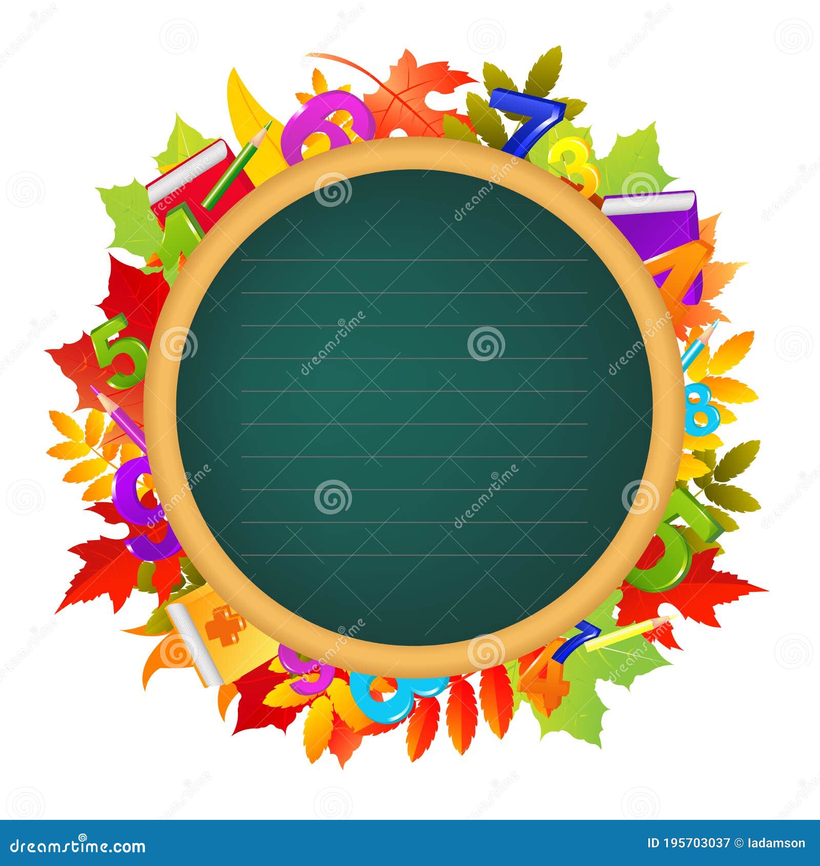 Back To School Theme stock vector. Illustration of beginner - 195703037