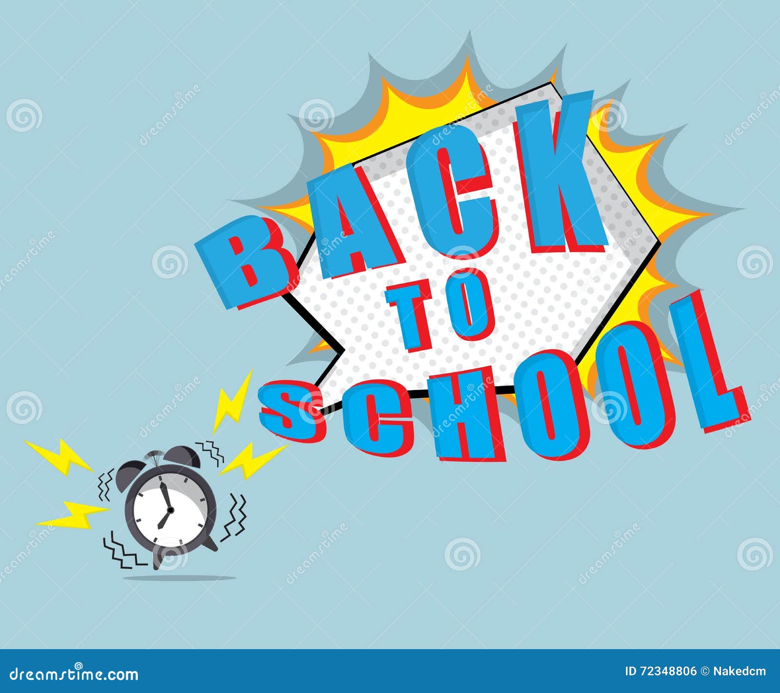 Back To School Time with Speech Bubble Stock Vector - Illustration of ...