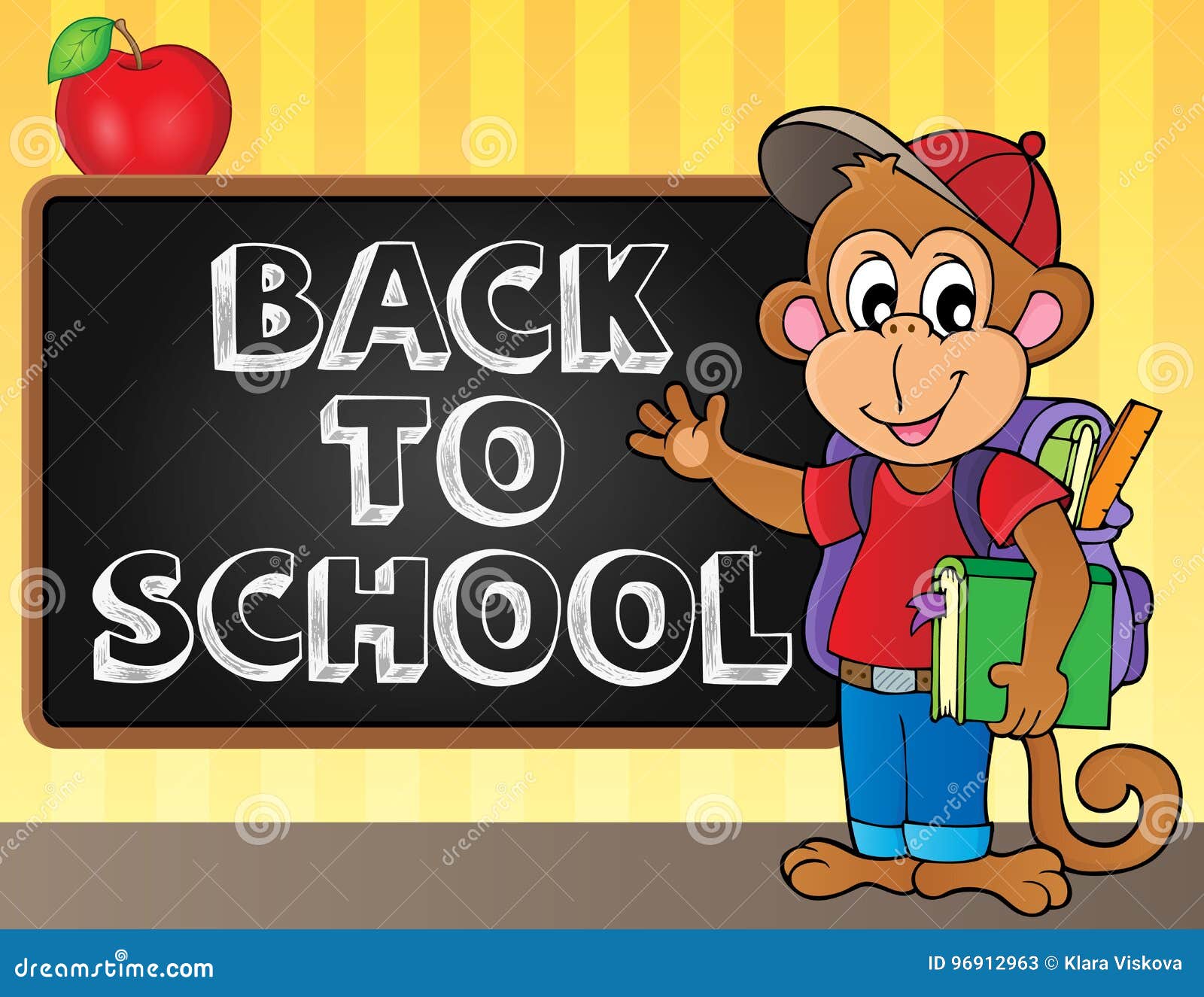 Back to school topic 6 stock vector. Illustration of classroom - 96912963