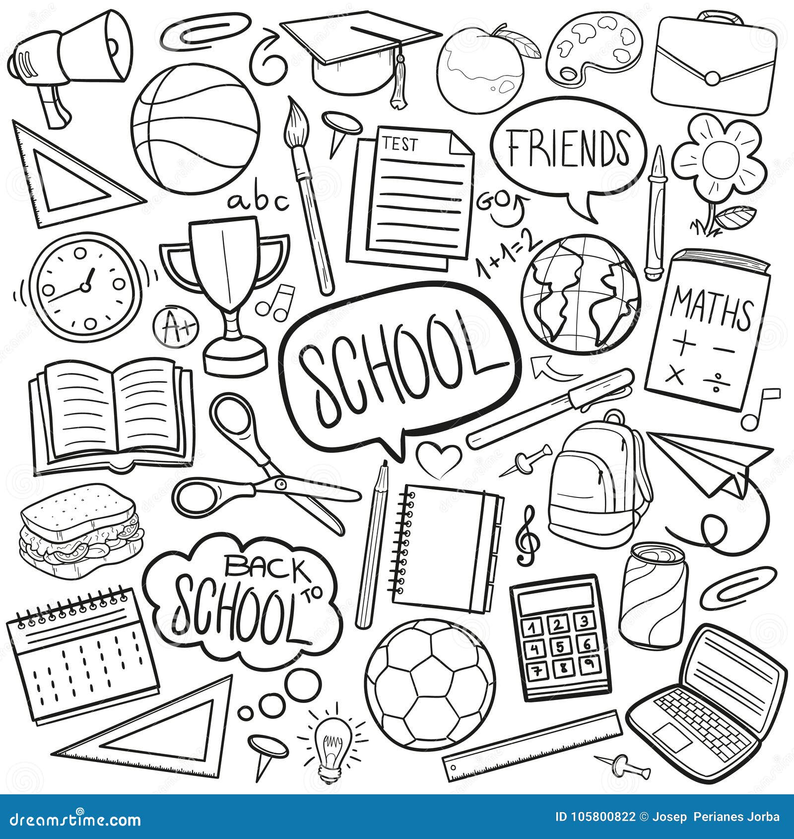 Back To School Traditional Doodle Icons Sketch Hand Made Design Vector ... Back To School Traditional Doodle Icons Sketch Hand Made Design Vector ...