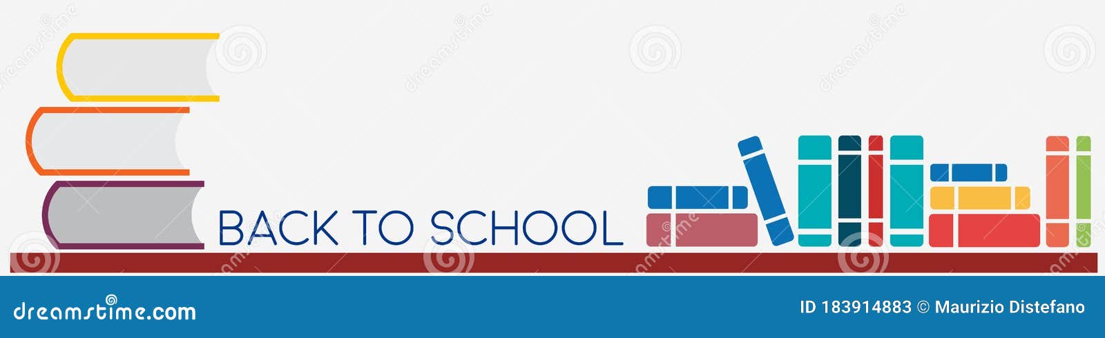 Back To School. Vector Abstrac T Background Book and Bookstore. Header ...