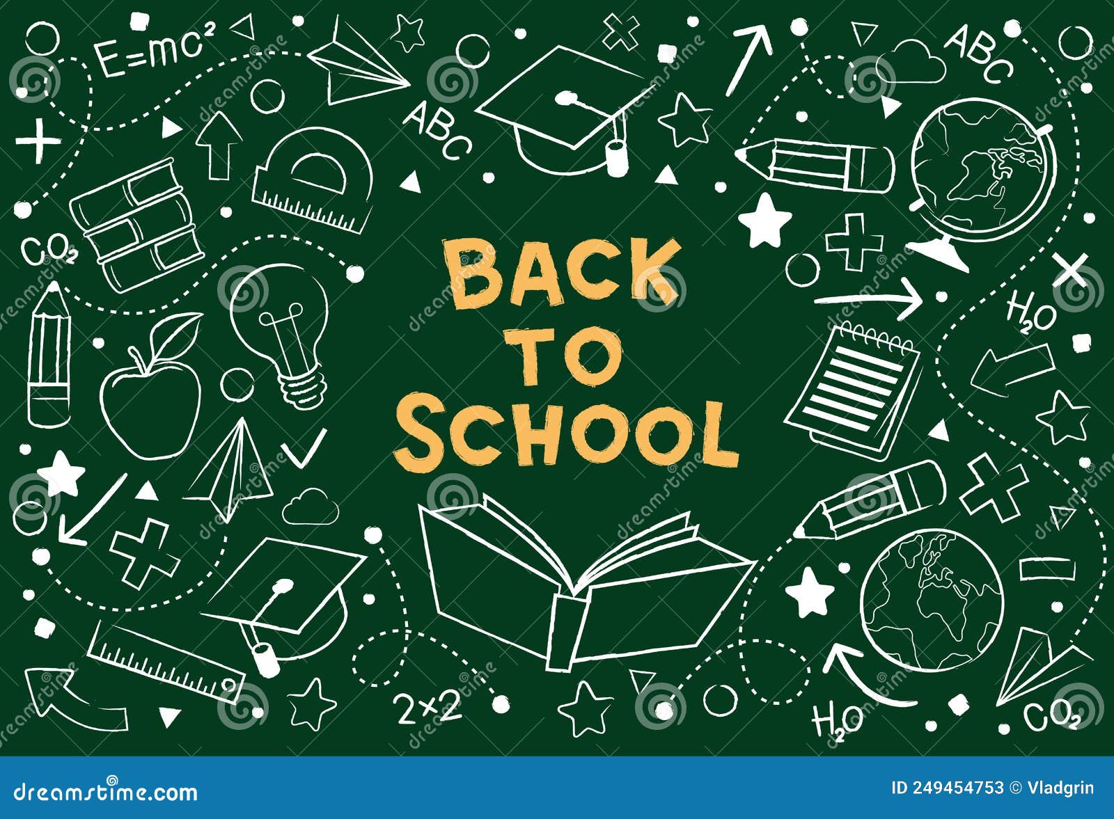 Back To School Vector Banner Design. Set Education Items in a ...
