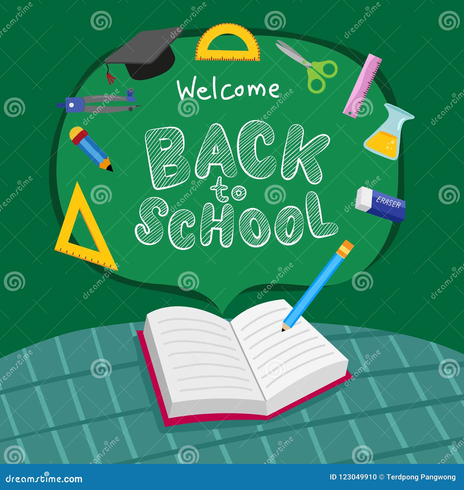 Back To School Vector Design Stock Vector - Illustration of isolate ...