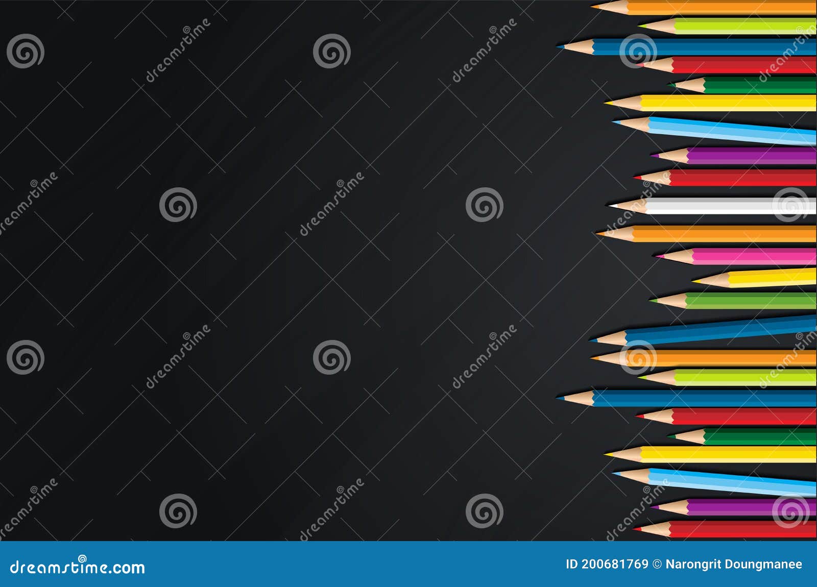 Back To School Vector Design Concept Made from Pencils. Modern Design ...