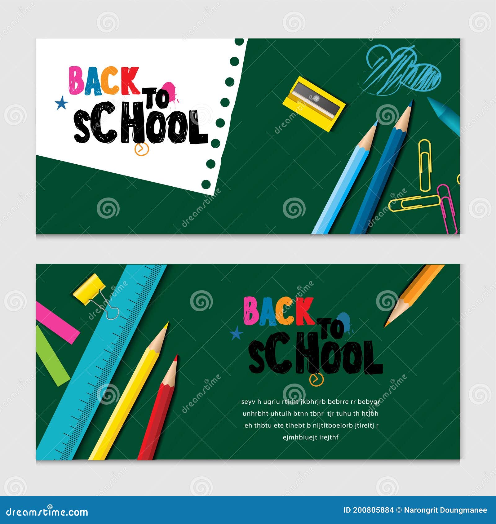 Back To School Vector Design Concept Made from Pencils. Modern Design ...