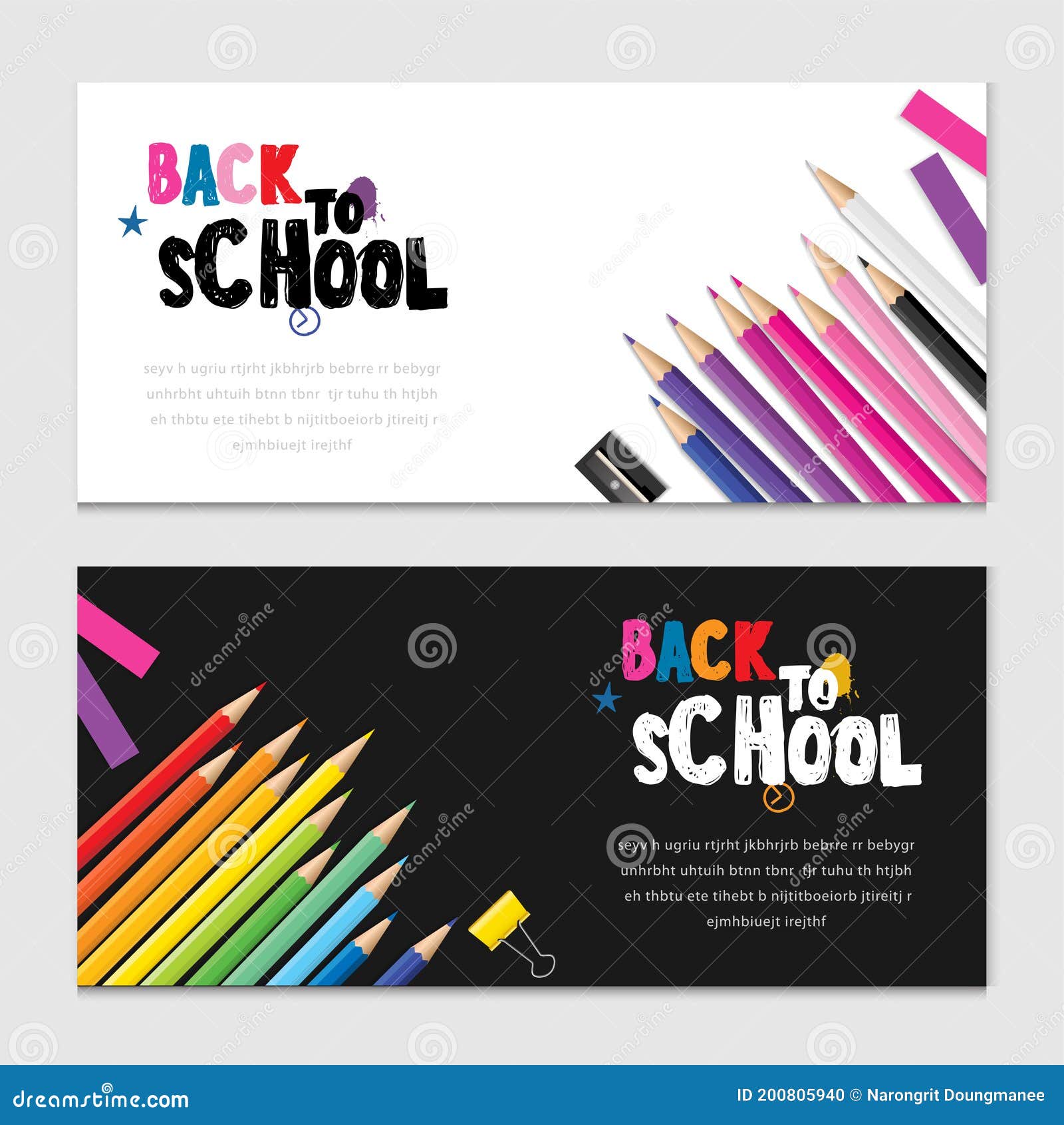 Back To School Vector Design Concept Made from Pencils. Modern Design ...