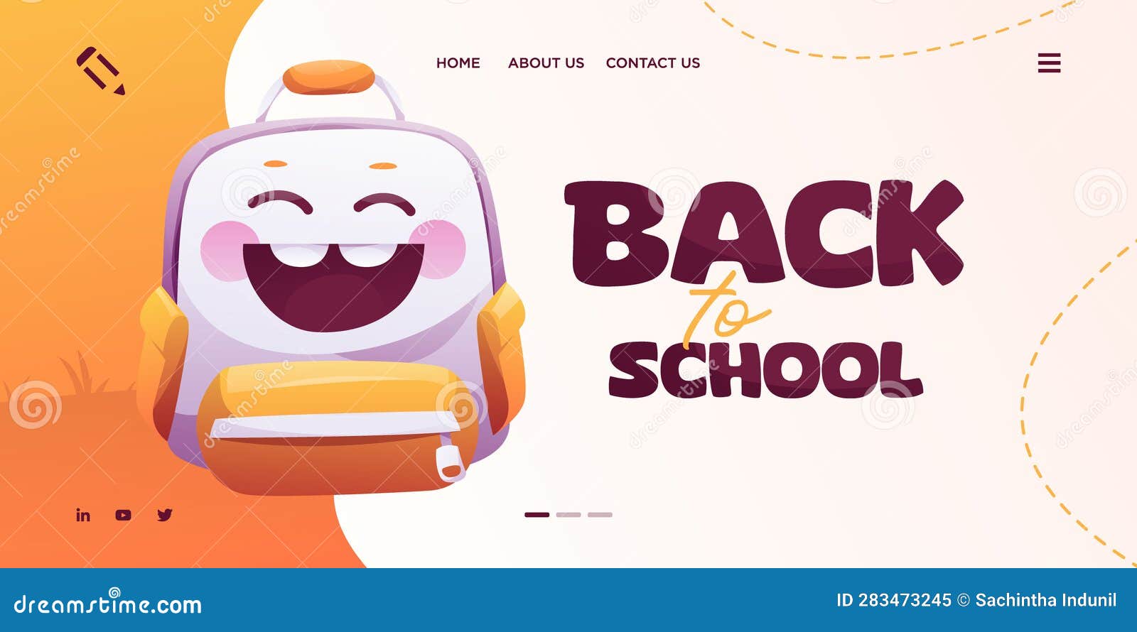 Back to school post design stock vector. Illustration of design - 283473245