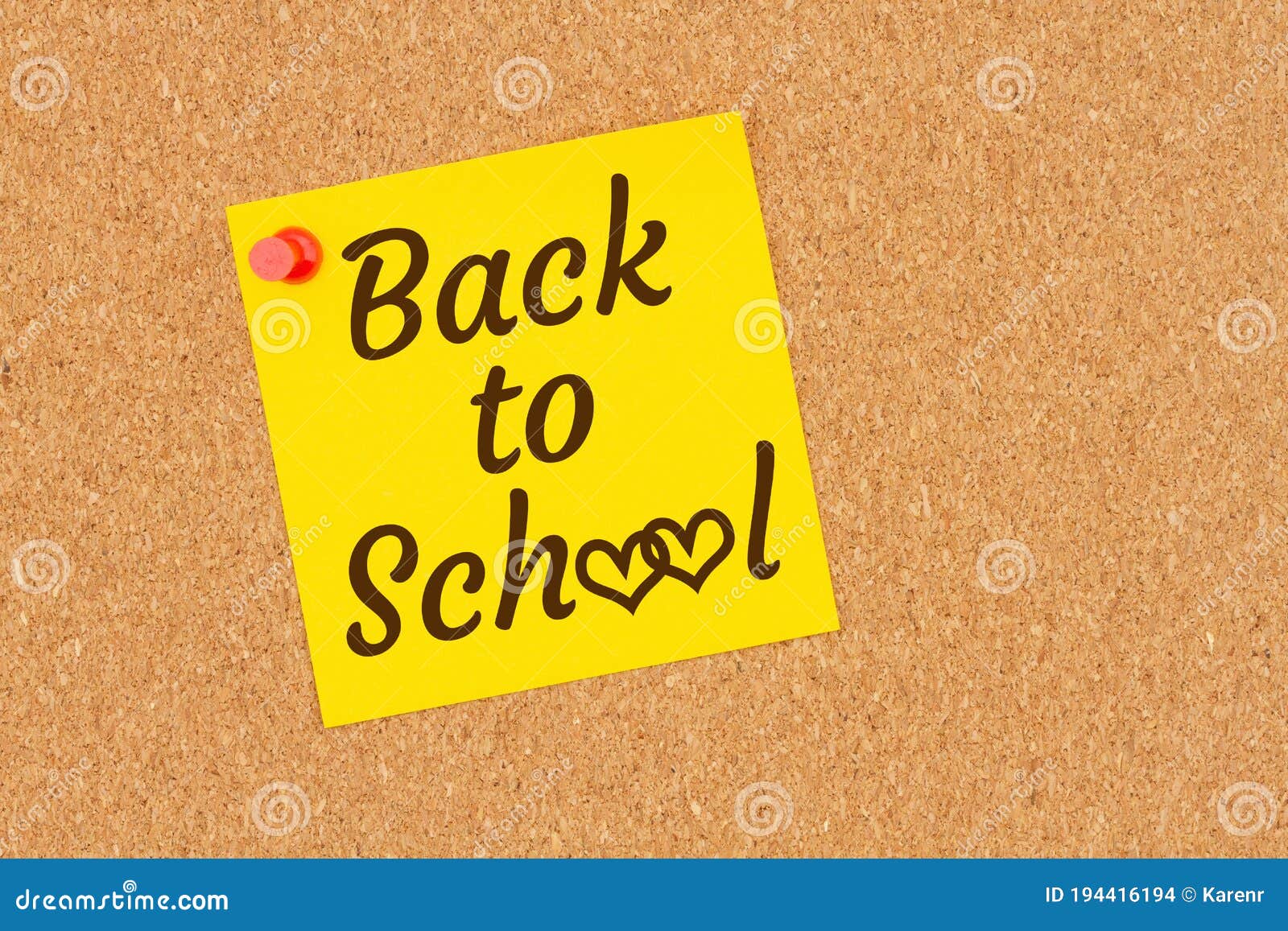 Back To School Word Message on Sticky Note Stock Photo - Image of like ...