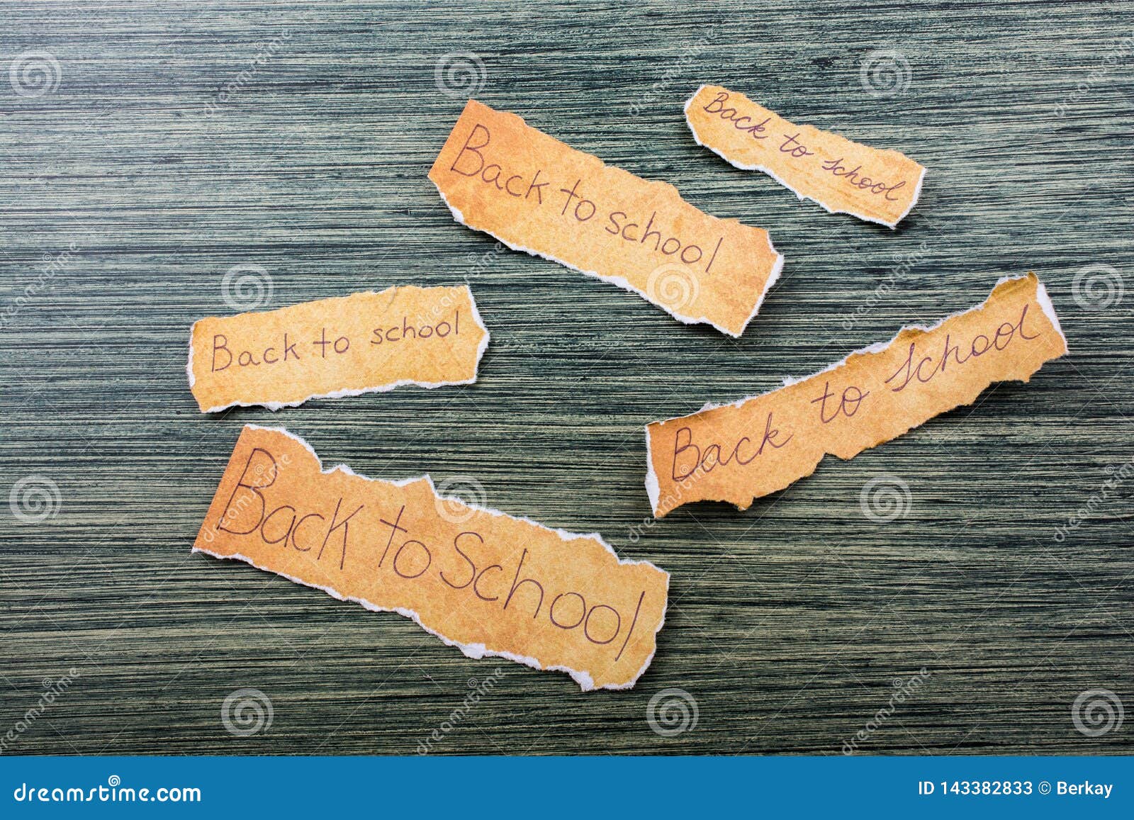 Back To School Wording on Torn Paper Stock Image - Image of business ...