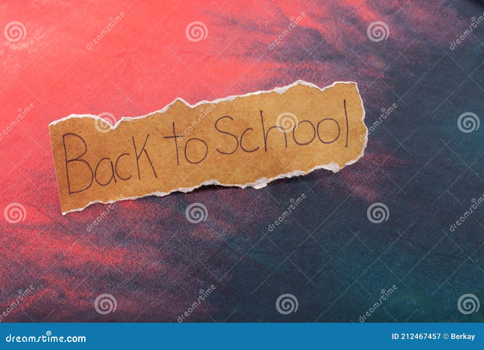 Back To School Wording on Torn Paper Stock Image - Image of message ...