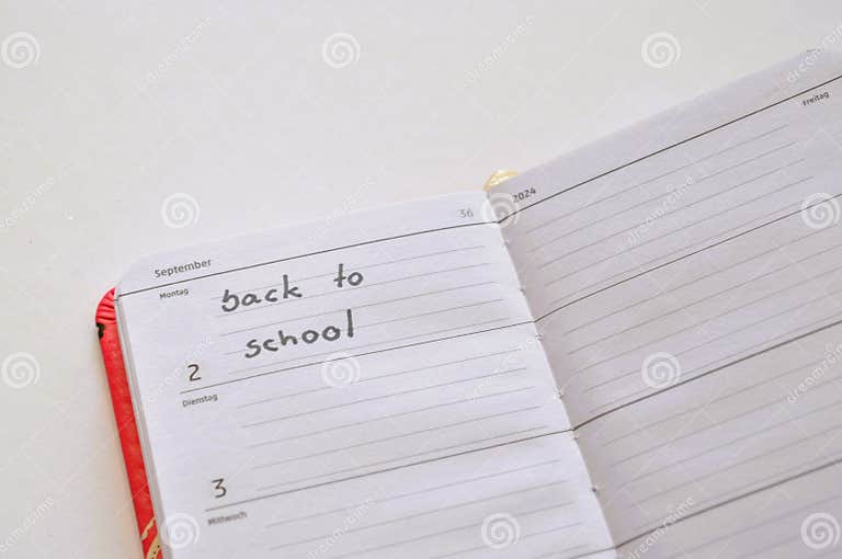 Handwritten Text in Calendar Stock Illustration - Illustration of ...