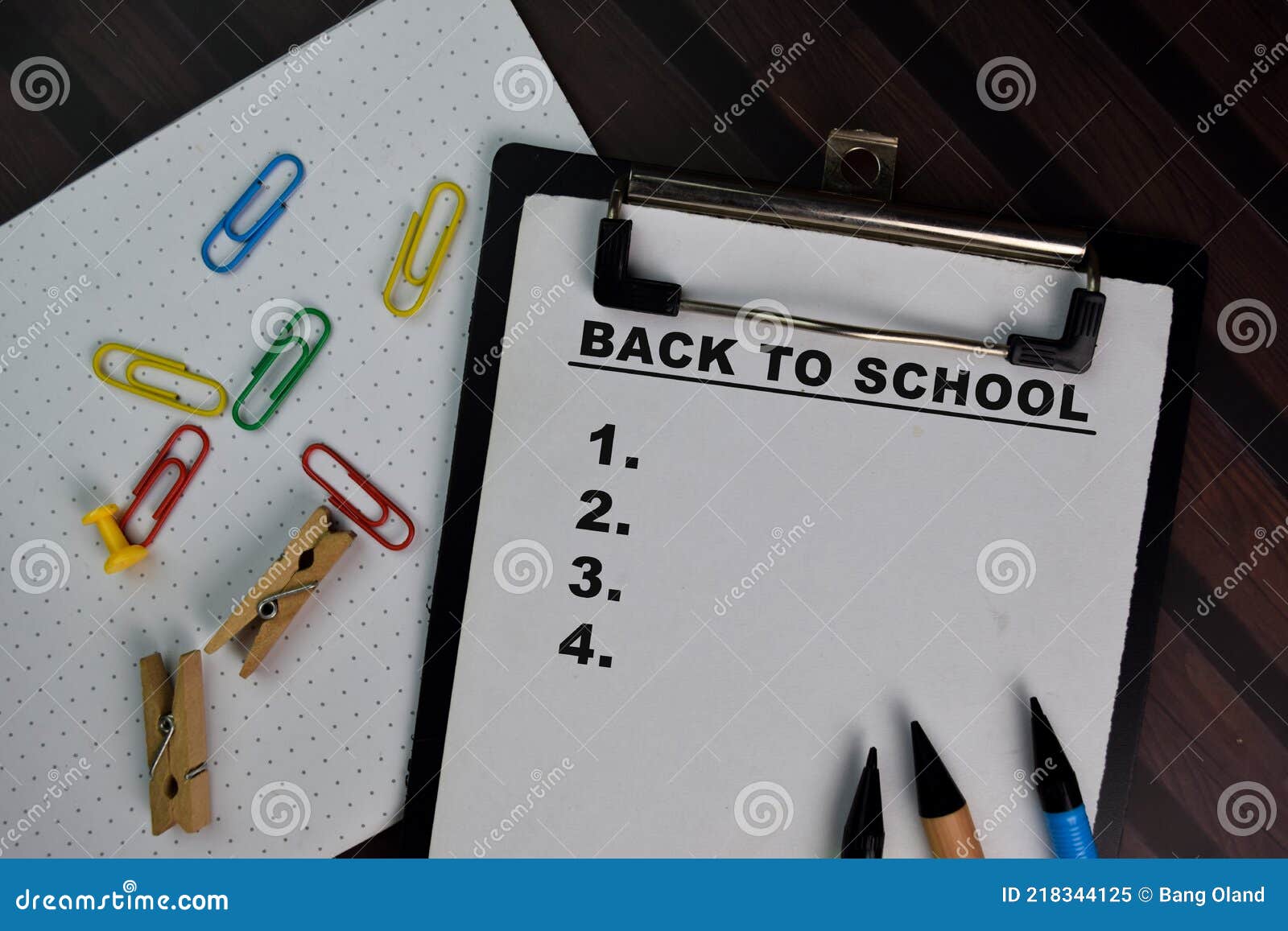 Back To School Write on a Paperwork and Supported by Additional ...
