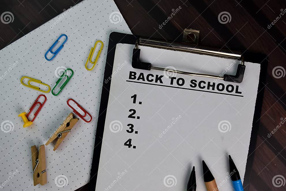 Back To School Write on a Paperwork and Supported by Additional ...