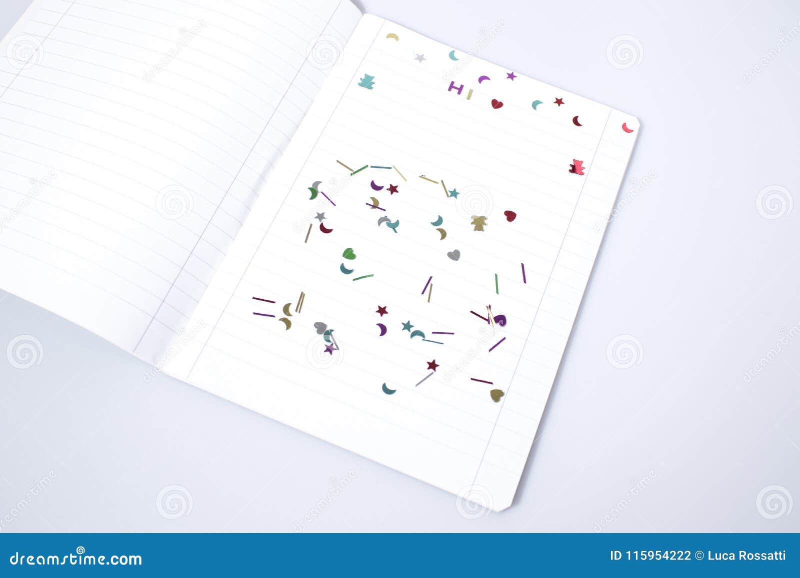 Back To School, Writing on a Copybook Stock Photo - Image of read ...