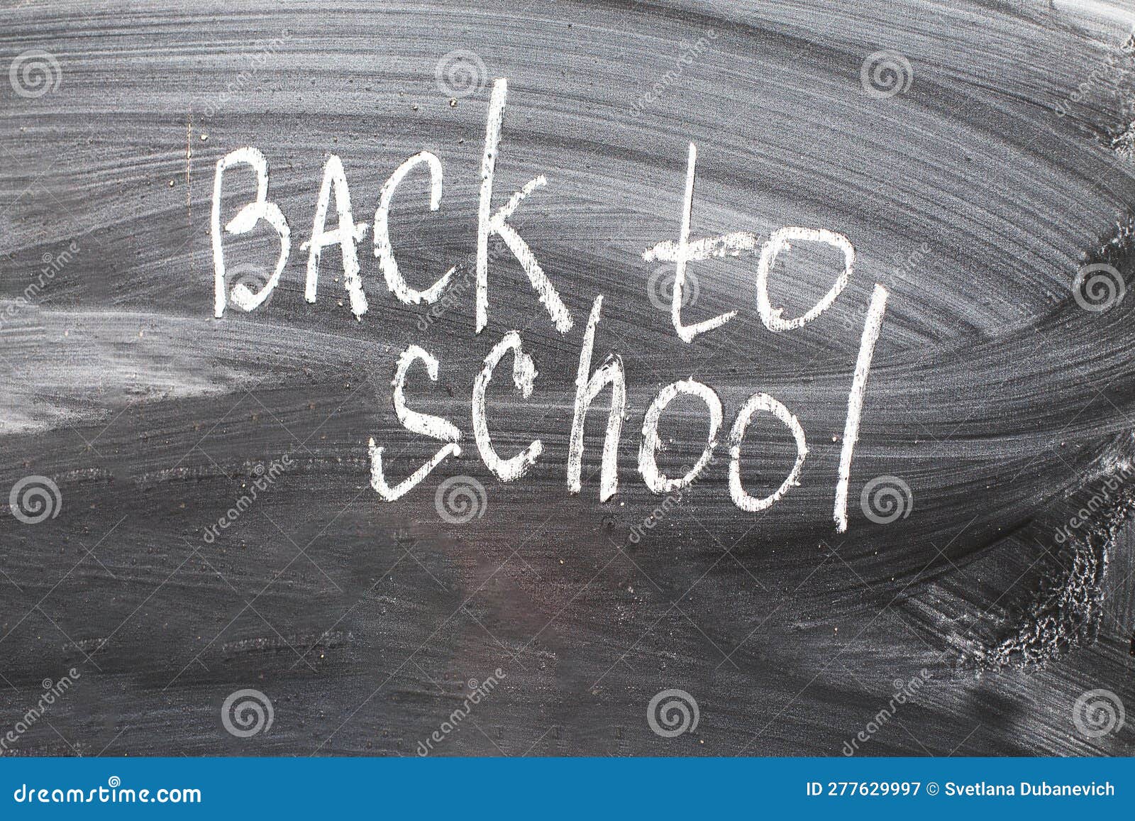 Back To School Written on a Black Chalkboard with Chalk Stock Image ...
