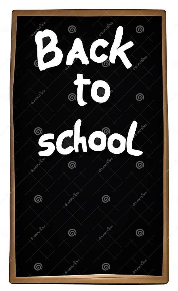 Back To School Written on Board Stock Illustration - Illustration of ...