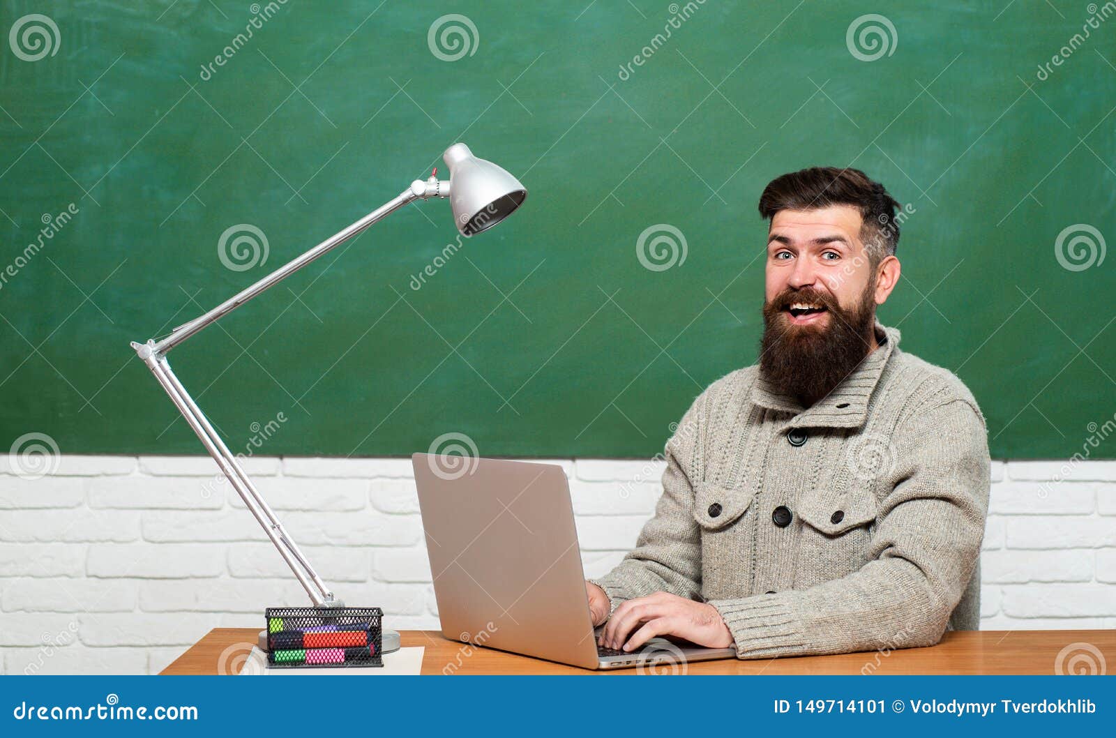 Back To School. Young Female Student Ready To Write Exam Testing ...