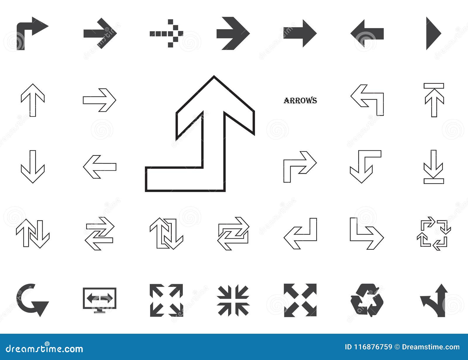Back To the Up Arrow Icon. Arrow Illustration Icons Set. Stock ...