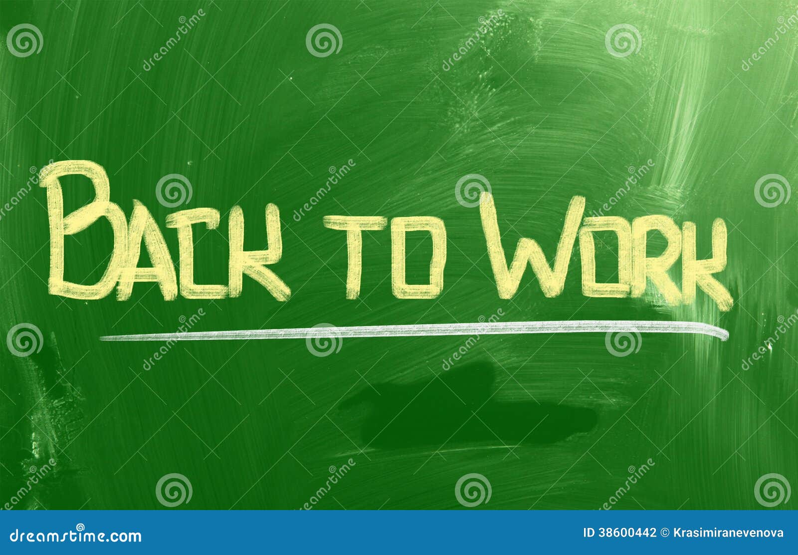 Back To Work Concept stock photo. Image of indoor, chalk - 38600442
