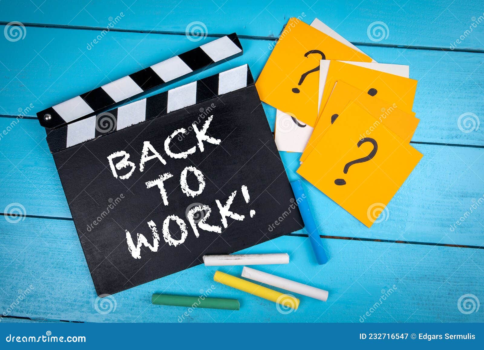 Back To Work. Question Marks on Sticky Notes Stock Image - Image of ...