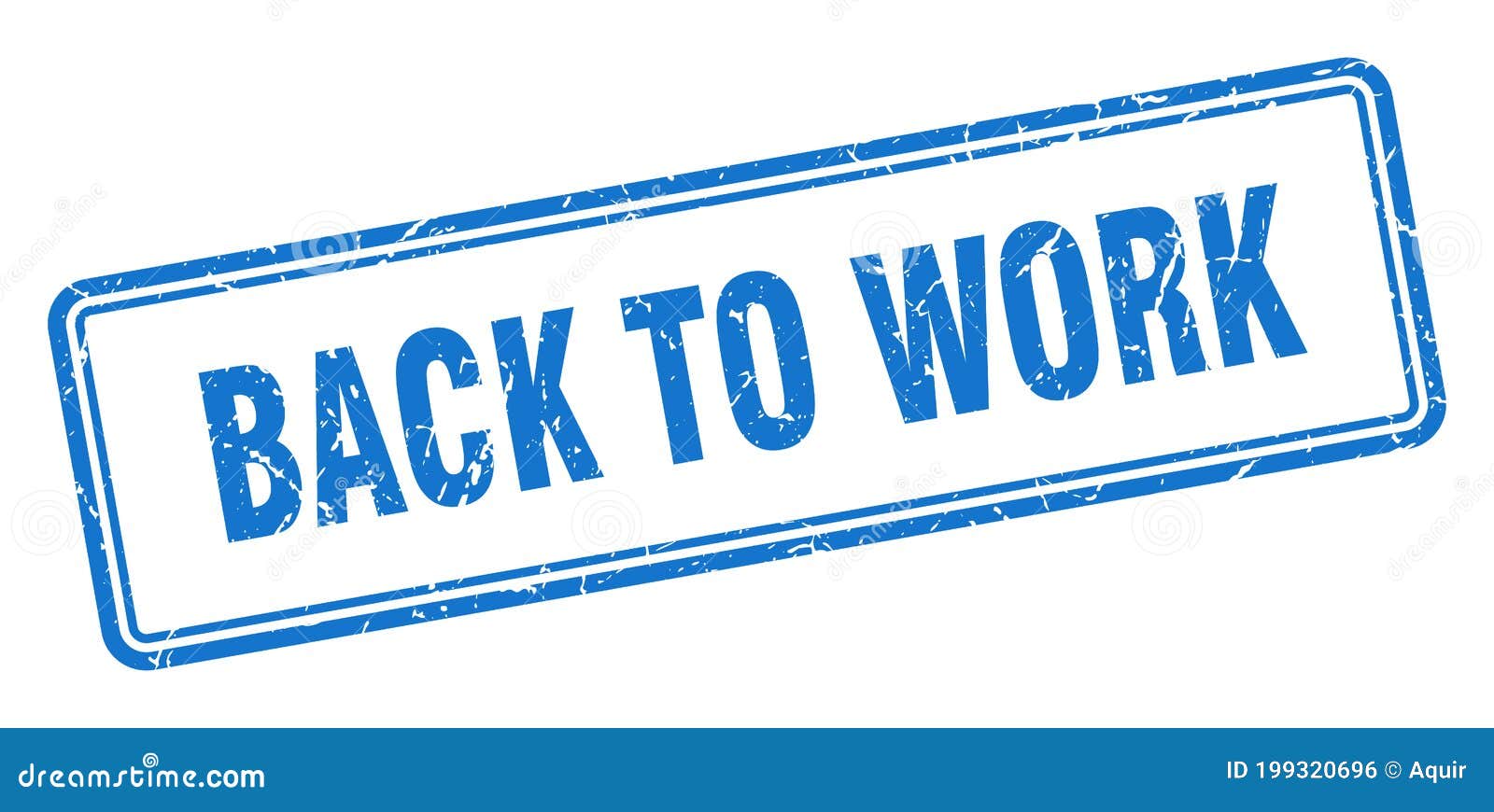 Back To Work Stamp. Square Grunge Sign on White Background Stock Vector ...