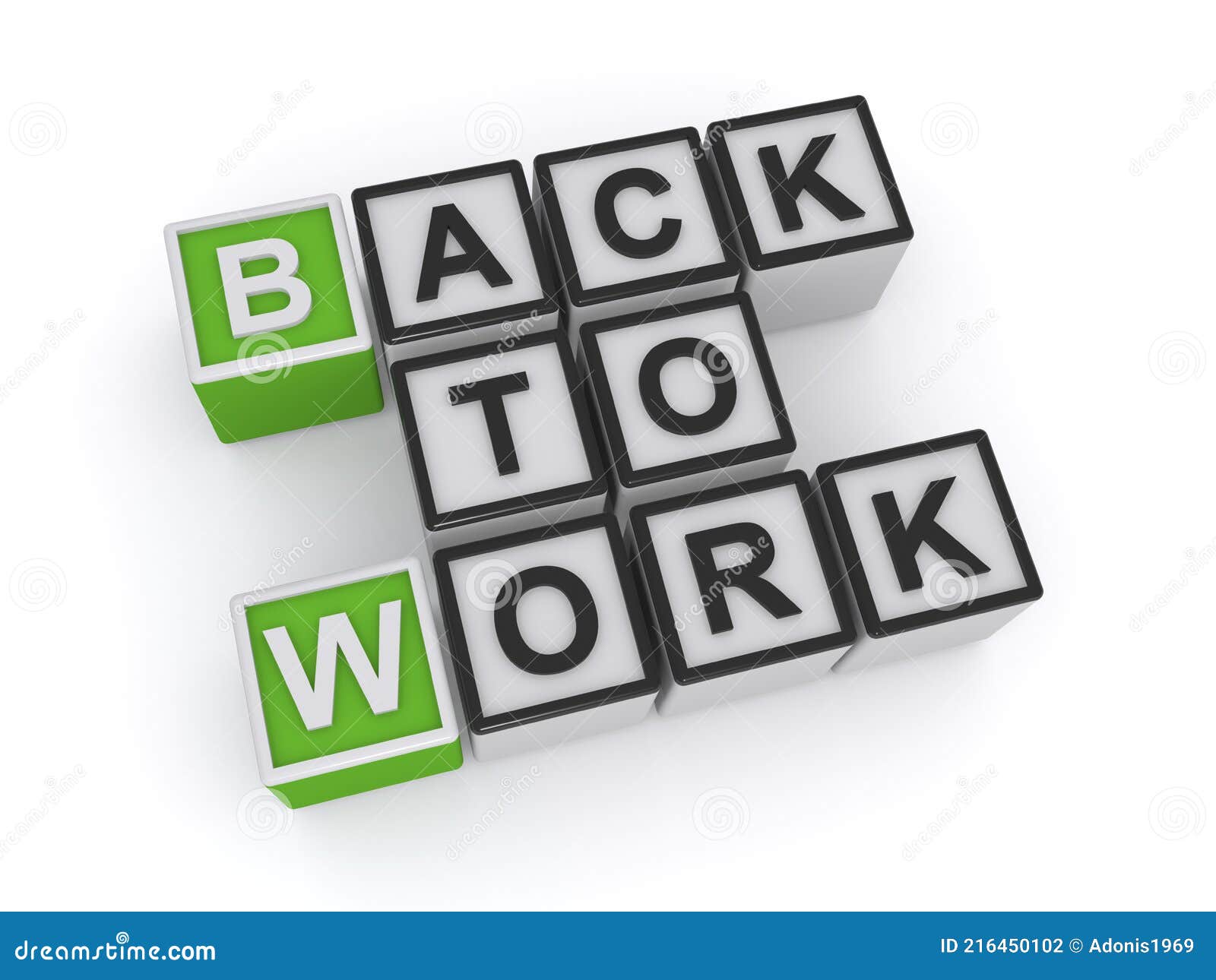 Back to work word block stock photo. Image of white - 216450102