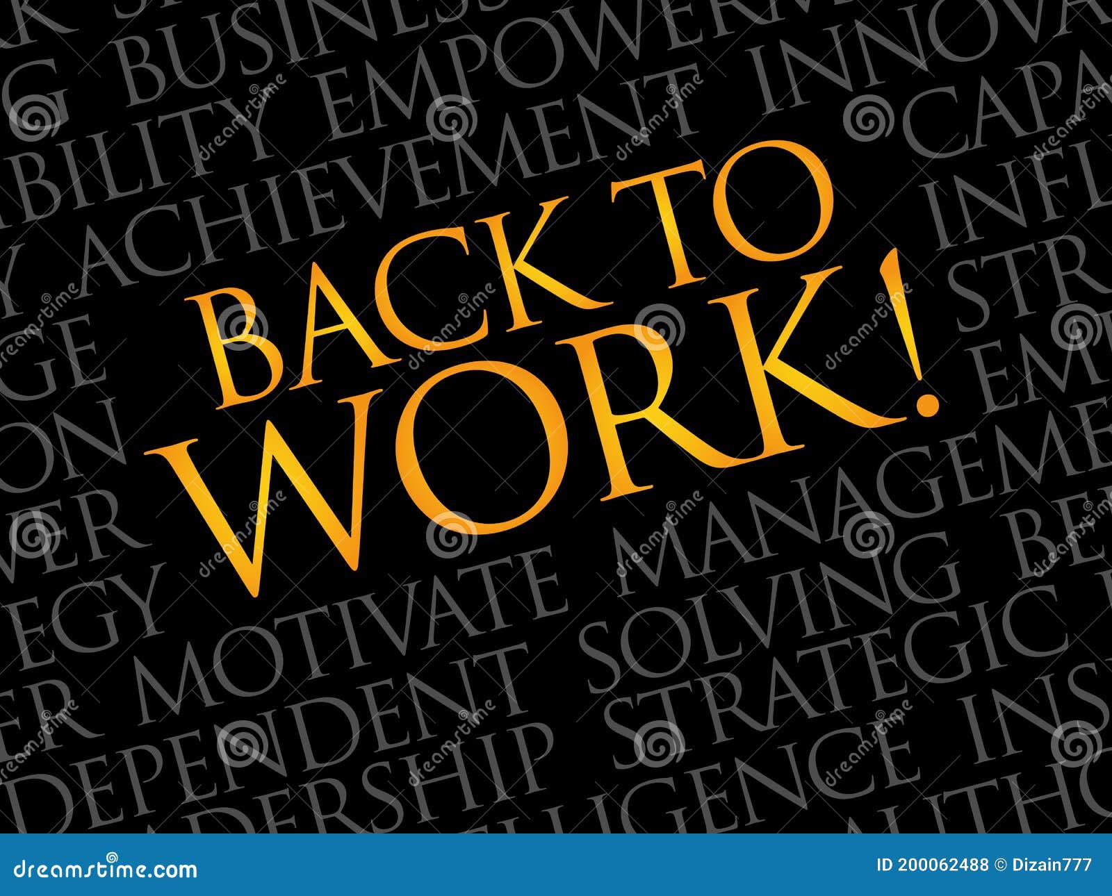 Work Word, The Verb Expressing The Action, Children Education Concept ...