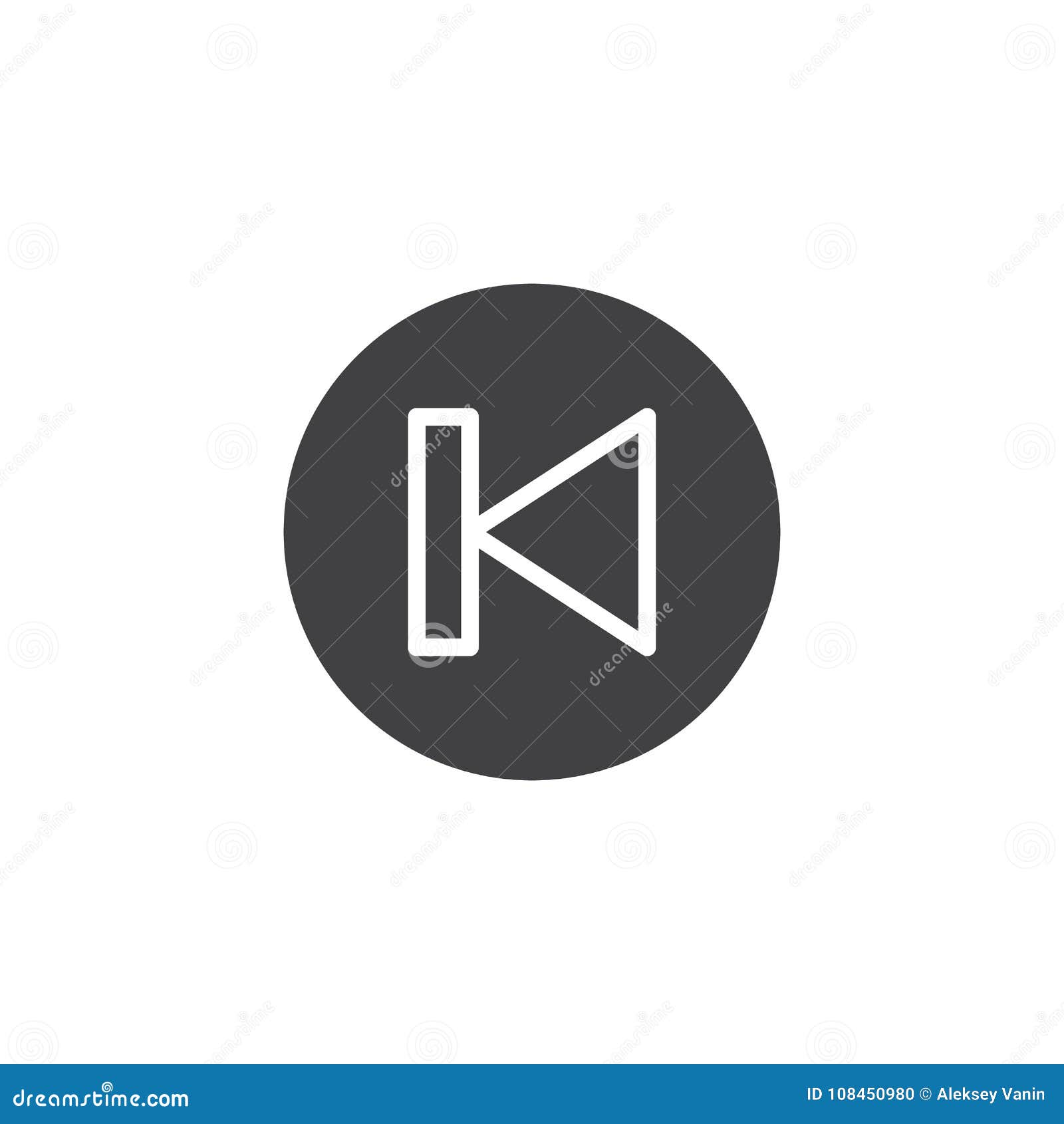 Back Track Button Icon Vector Stock Vector - Illustration of design ...