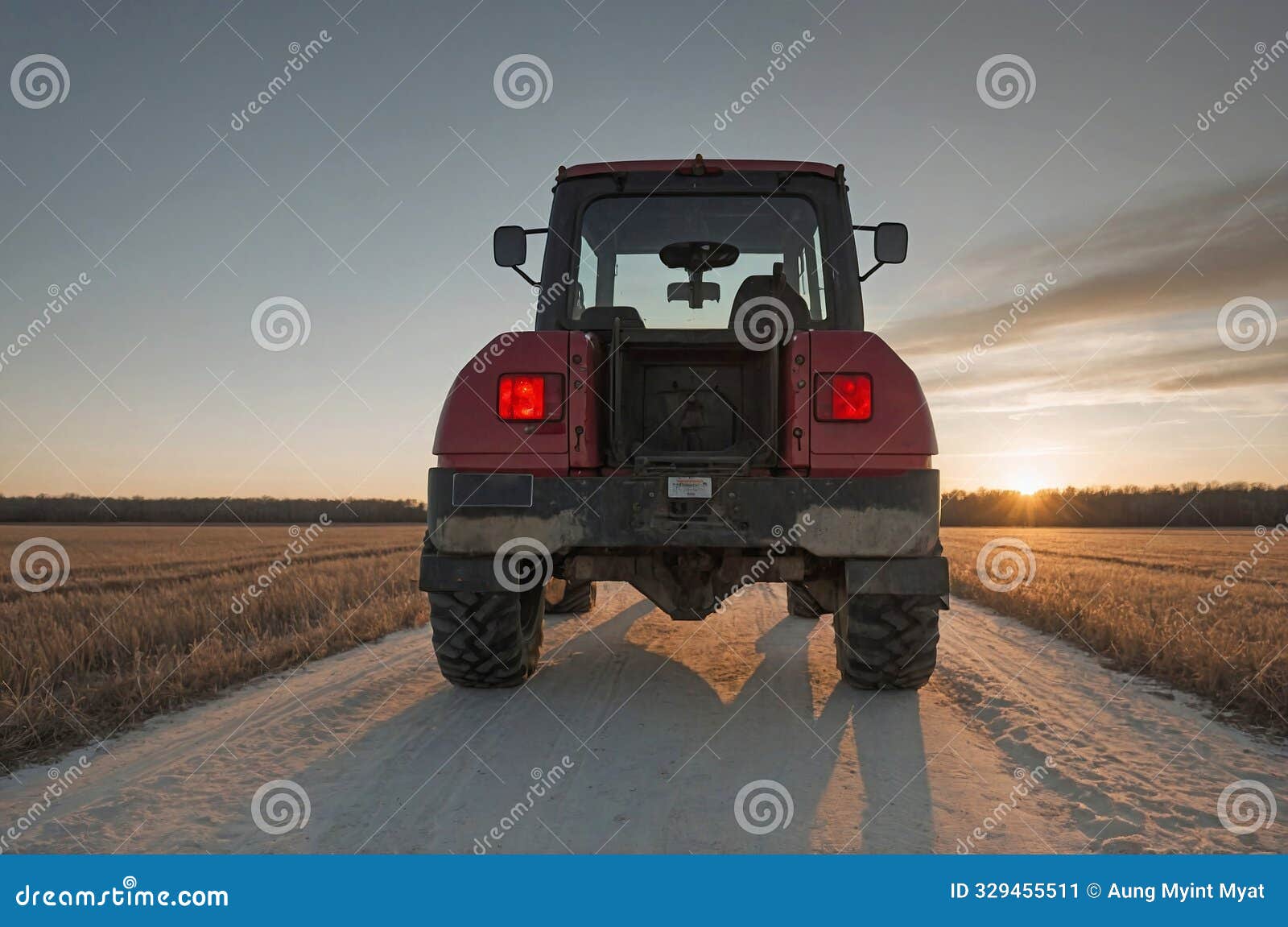 Back of the Tractor, Showcasing the Rear Tires, Hitch, and Any Rear ...