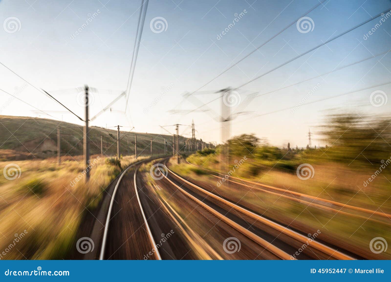 Back of the train stock image. Image of landscape, railroad - 45952447