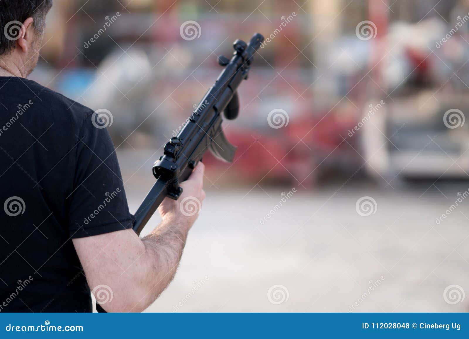 Man holding a sniper rifle stock photo. Image of armed - 112028048