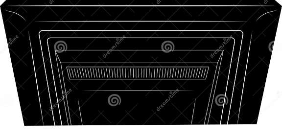 Back of TV Television Set or PC Monitor Stock Illustration ...