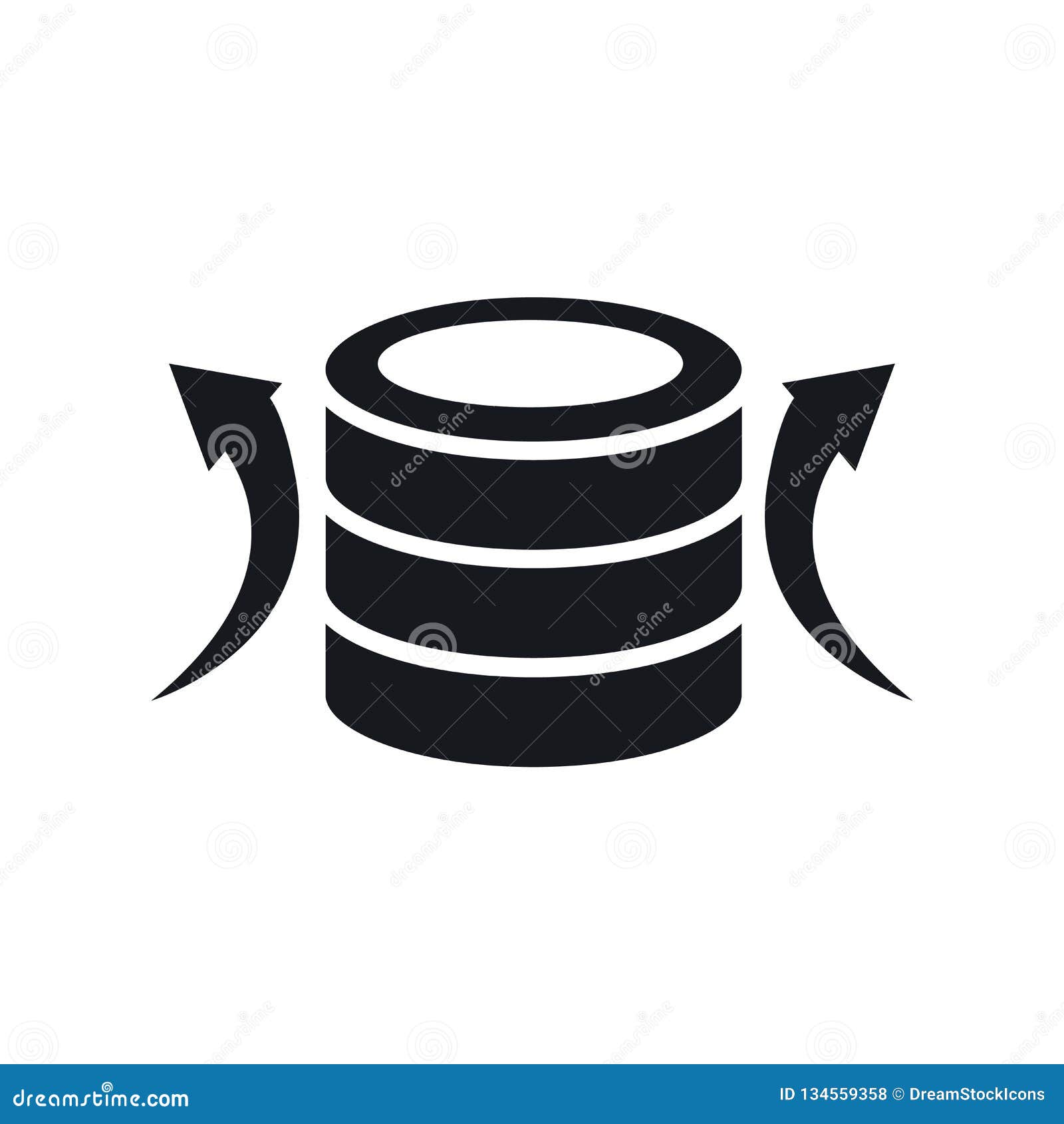 Back Up Icon Vector Sign and Symbol Isolated on White Background, Back ...