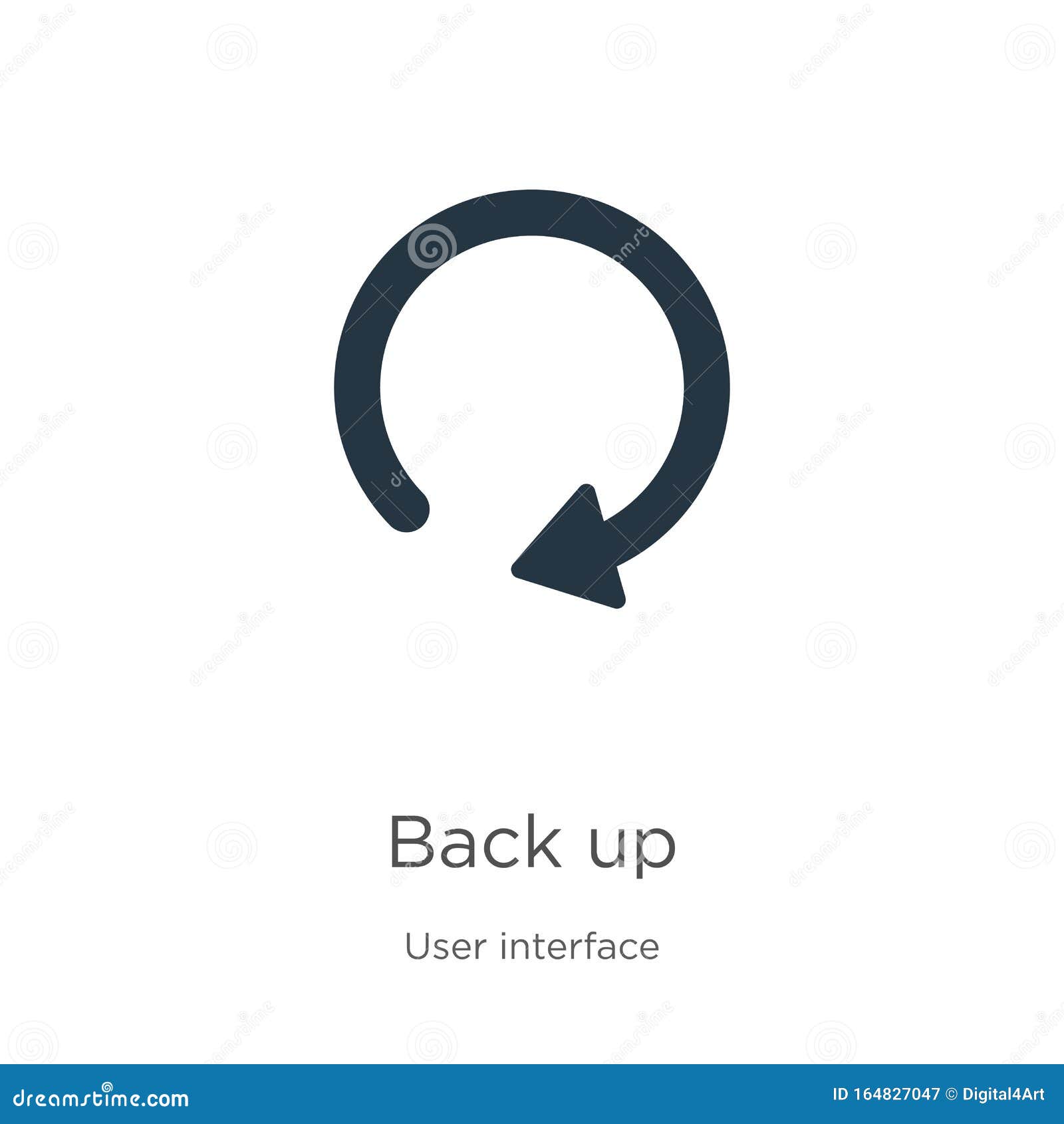 Back Up Icon Vector. Trendy Flat Back Up Icon from User Interface ...