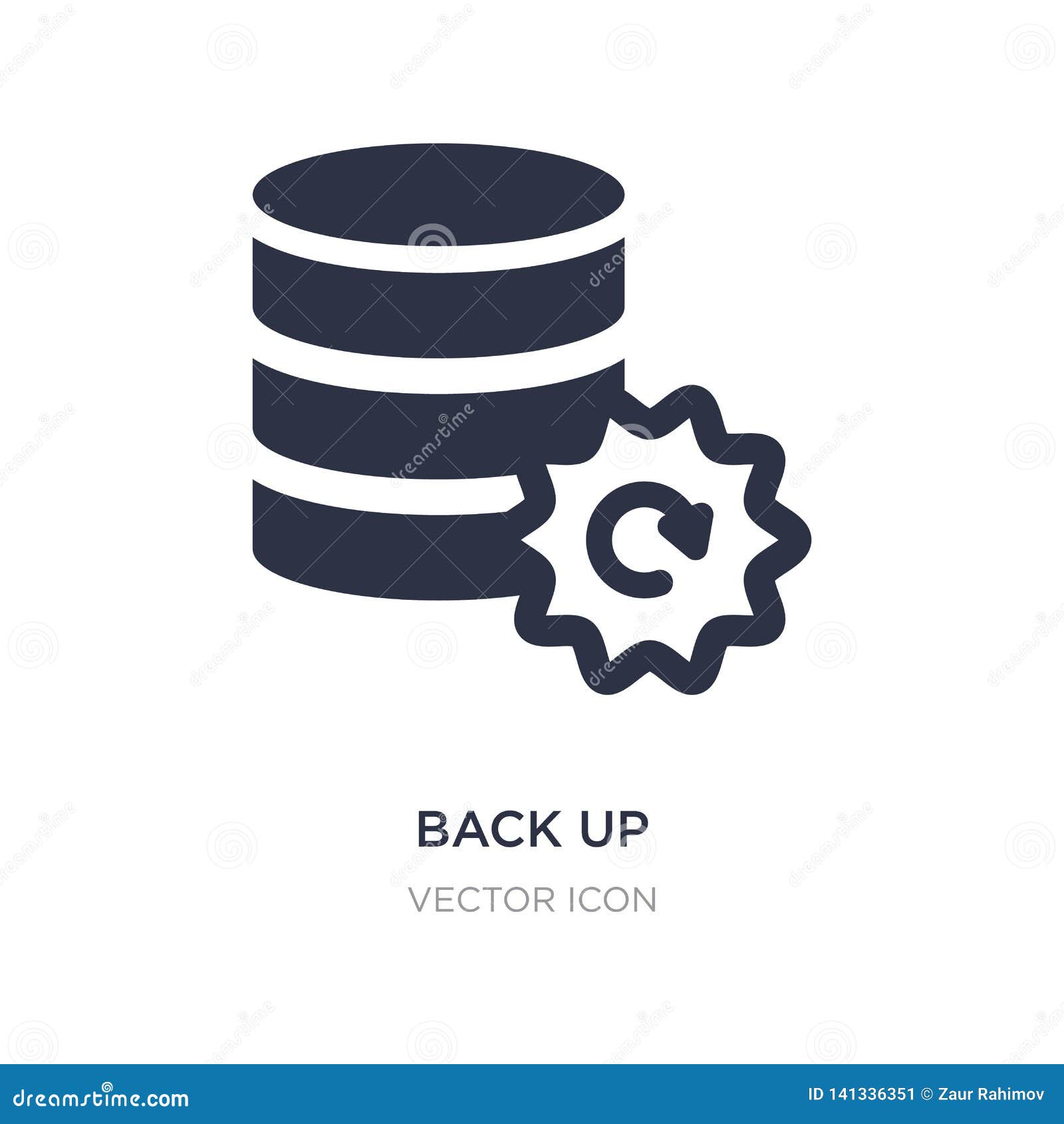 Back Up Icon on White Background. Simple Element Illustration from UI ...