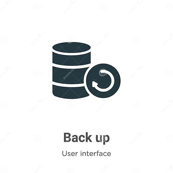 Back Up Vector Icon on White Background. Flat Vector Back Up Icon ...