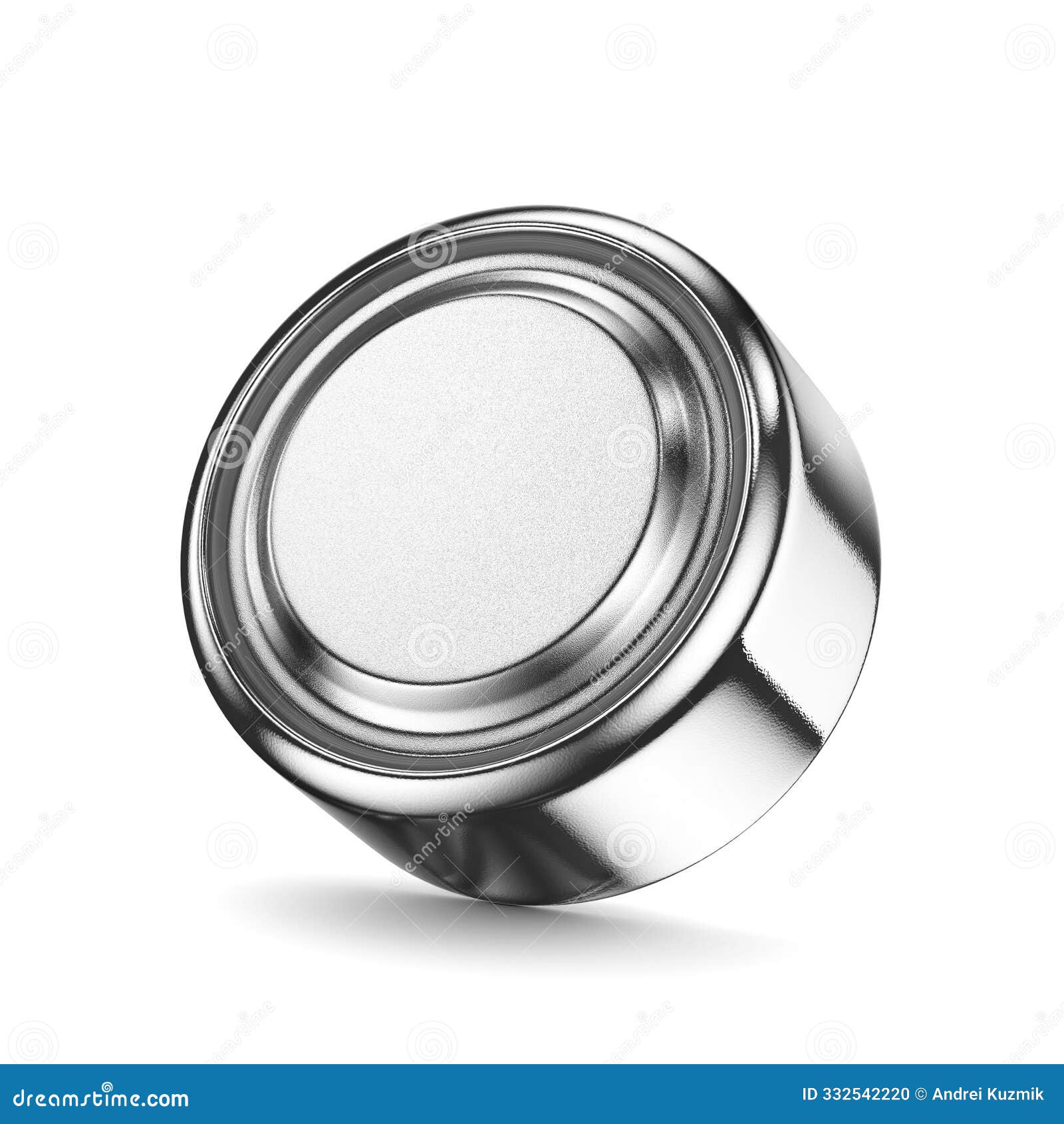 Back View of Alkaline Coin Battery Isolated on White. 3D Rendering ...